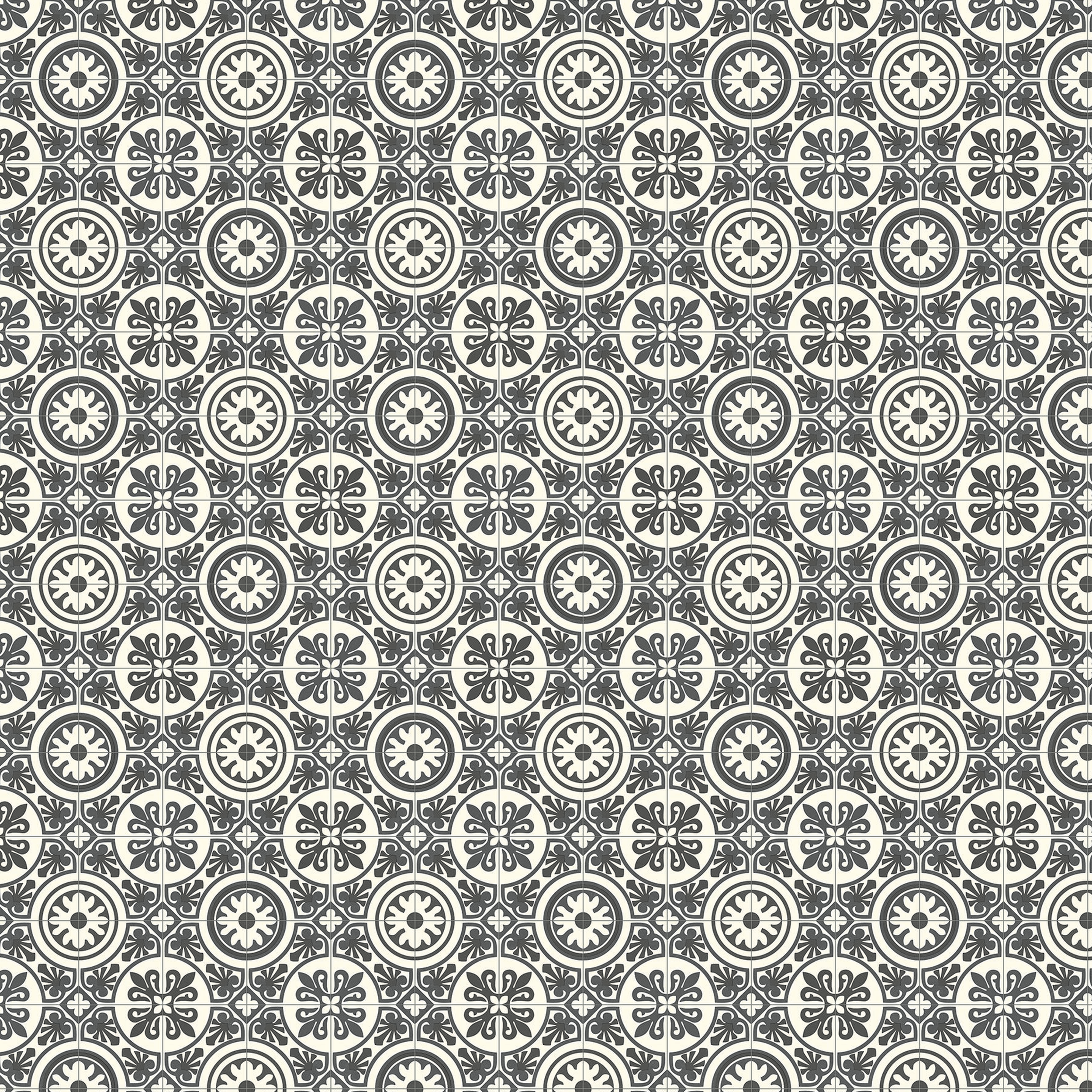 Wykładzina PCV Plaza Lagos Boho Chic szara mozaika 2 m - Leroy Merlin