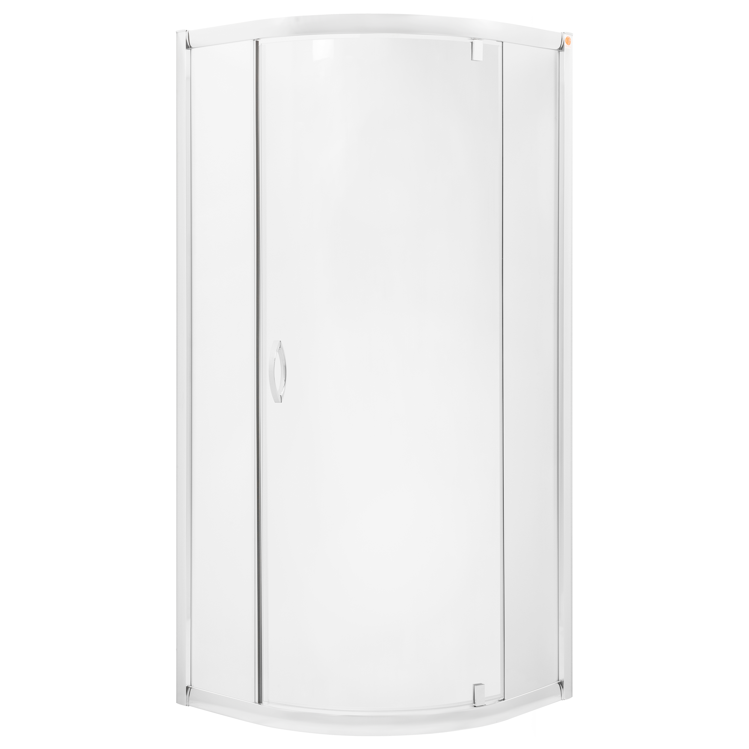 Kabina prysznicowa uchylna 1/4 koła 80x80x190 cm profile chrom Stylio ...