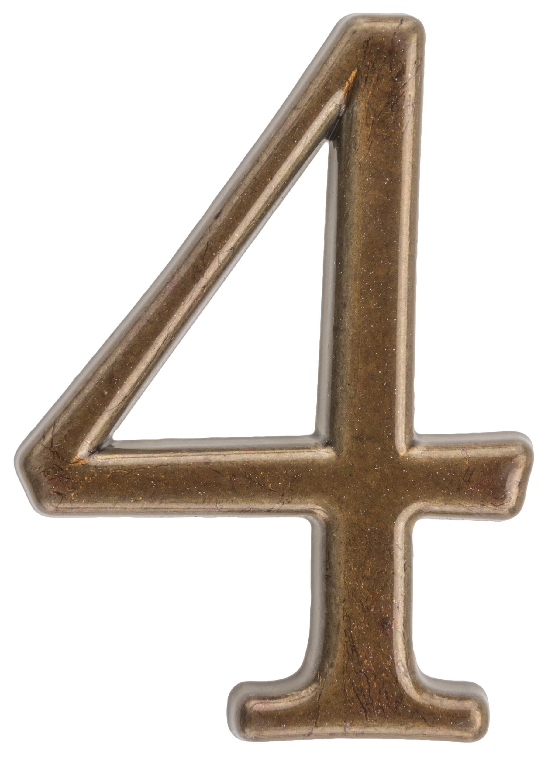 Cyfra 4 wys.5 cm metalowa brązowa - Leroy Merlin