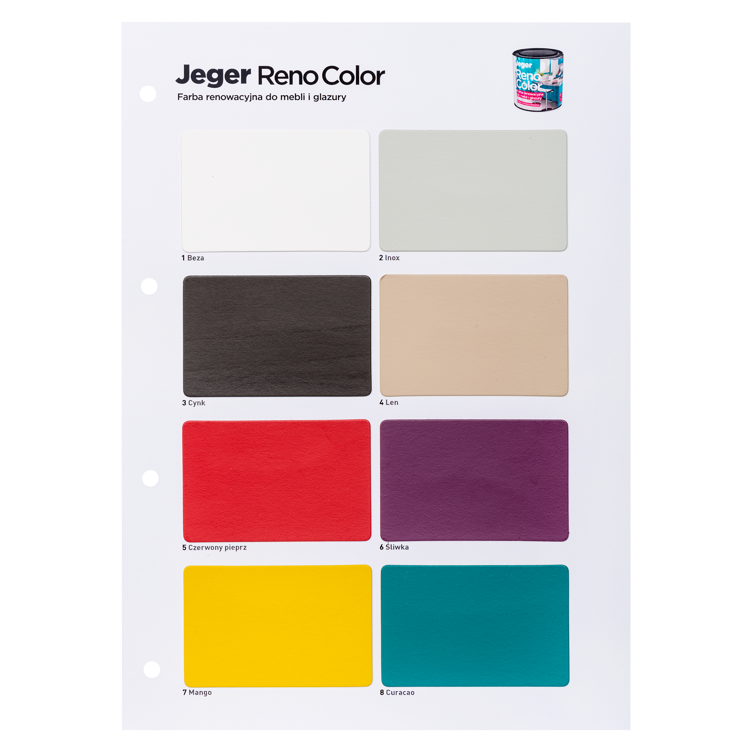 Wzornik kolorów RENO COLOR JEGER - Leroy Merlin