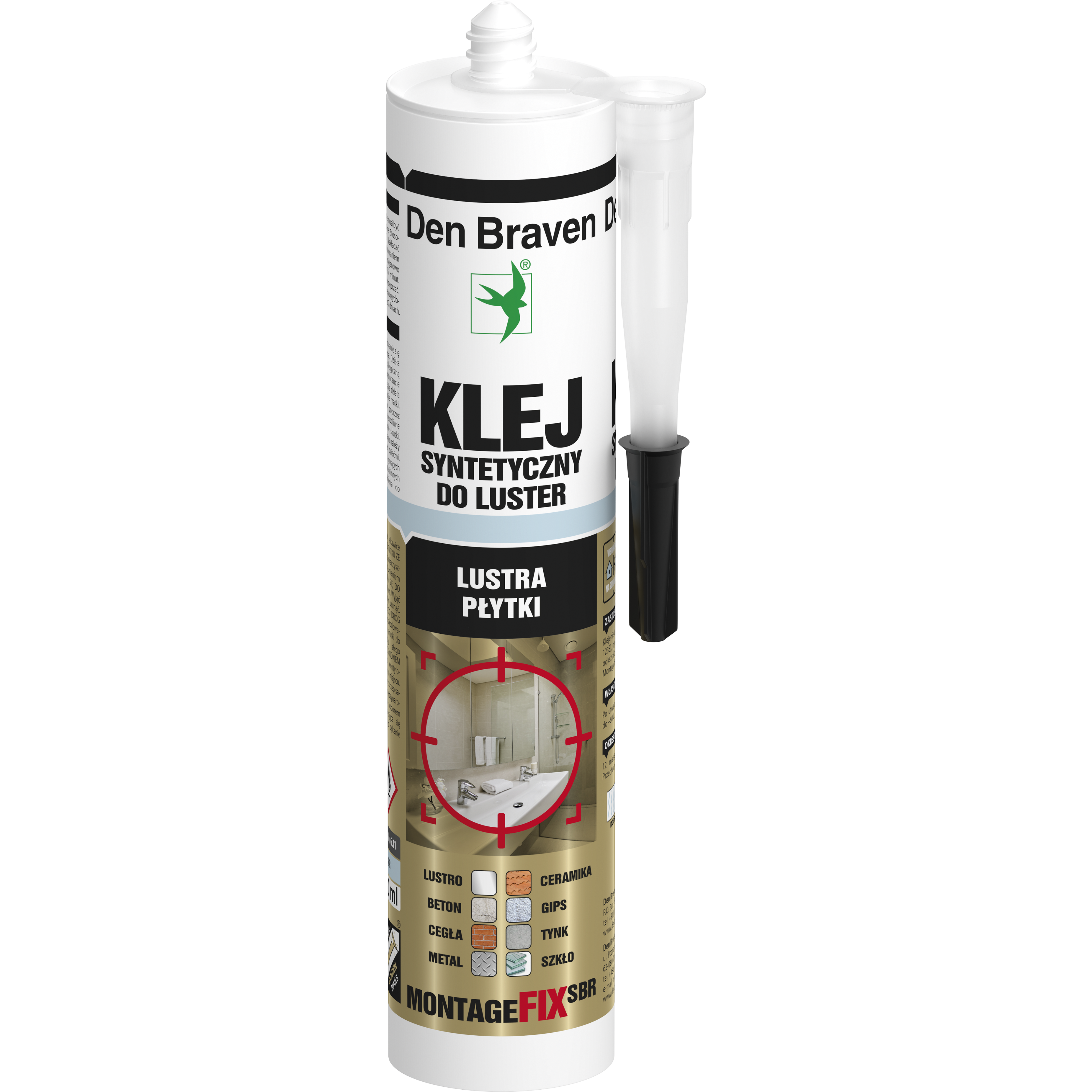 Klej montażowy syntetyczny MONTAGEFIX SBR D 300 ml Lustra, płytki DEN ...