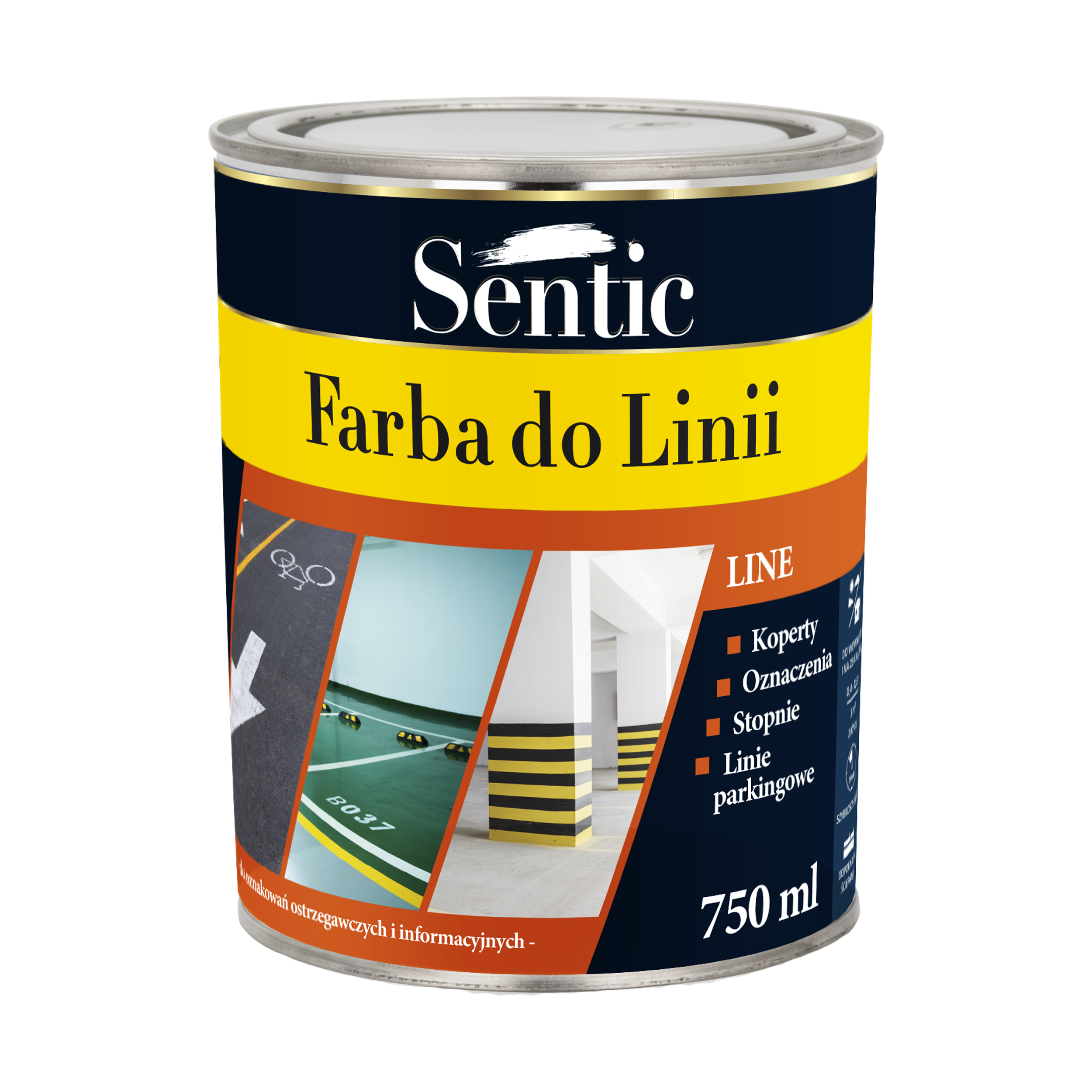 Farba do podłóg DO LINII 0.75 l Żółta SENTIC - Leroy Merlin