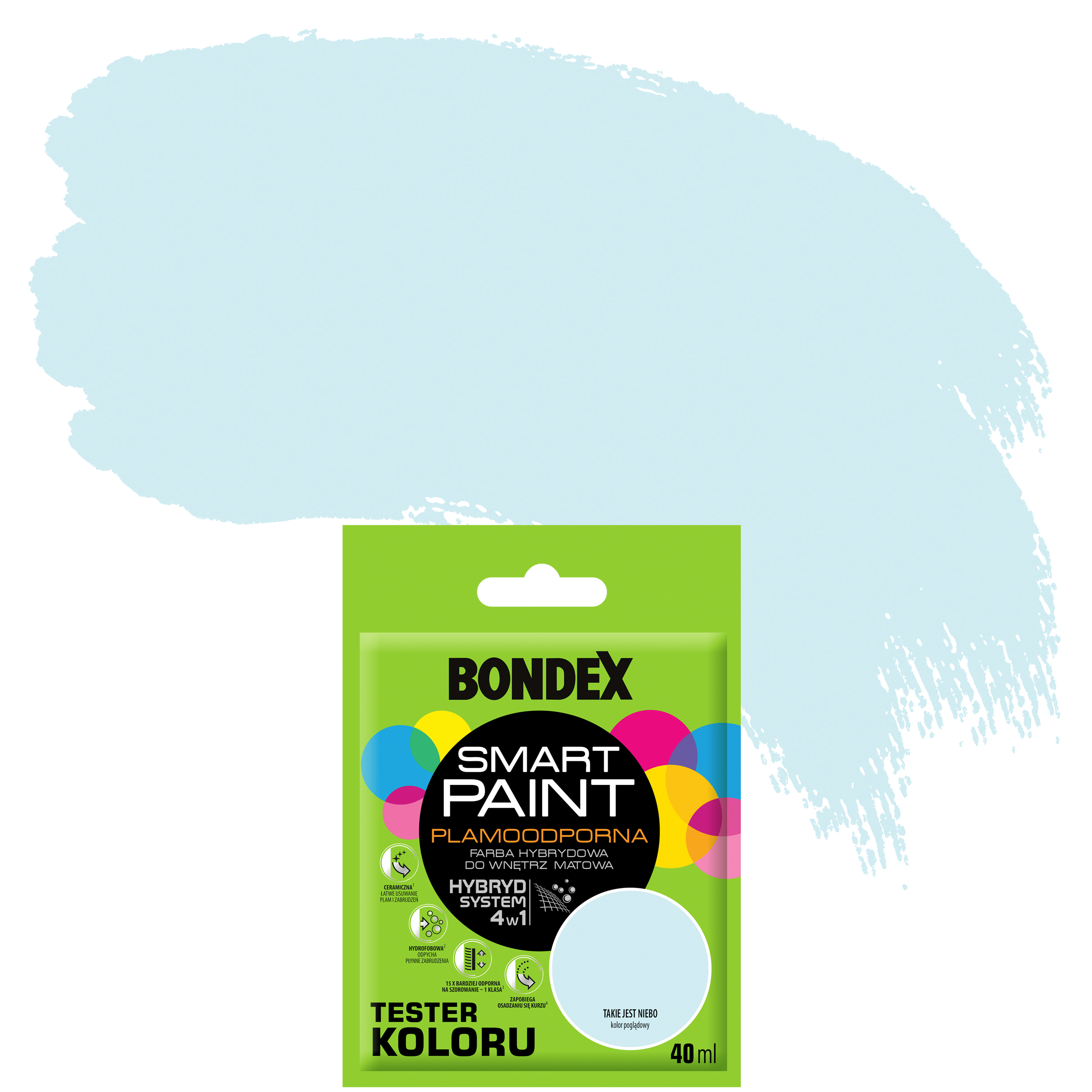 Tester farby Bondex Smart Paint Takie jest niebo 40 ml - Leroy Merlin