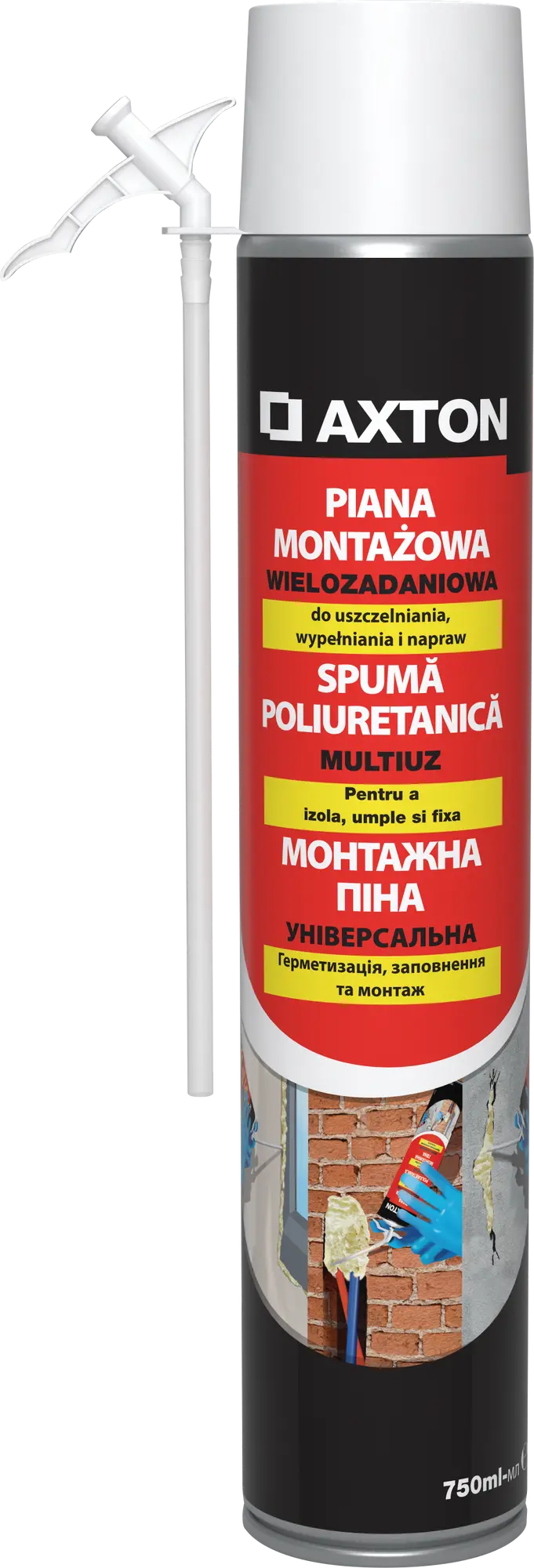 Pianka poliuretanowa WIELOZADANIOWA 750 ml AXTON - Leroy Merlin