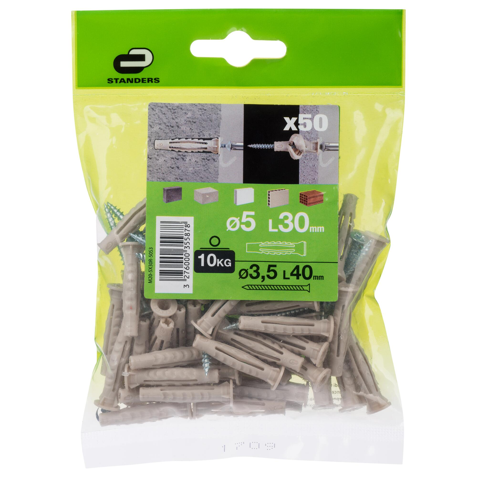 Kołek uniwersalny 5 x 30 mm 50 szt. Standers - Leroy Merlin