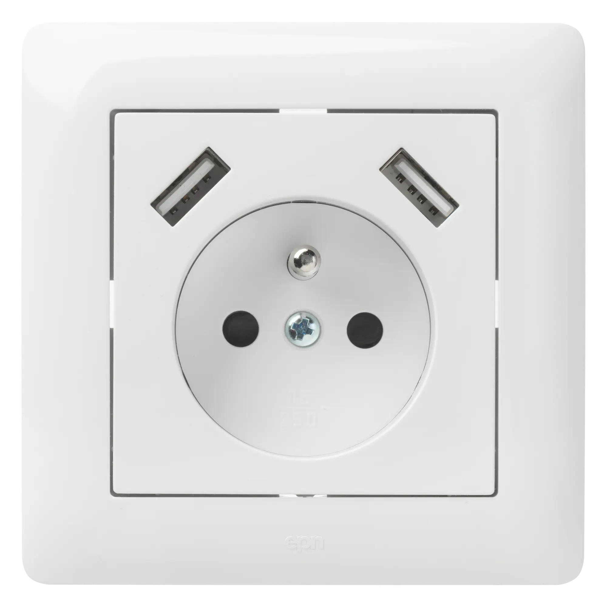 Gniazdo pojedyncze 2xUSB ASTORIA biały ELEKTRO-PLAST - Leroy Merlin