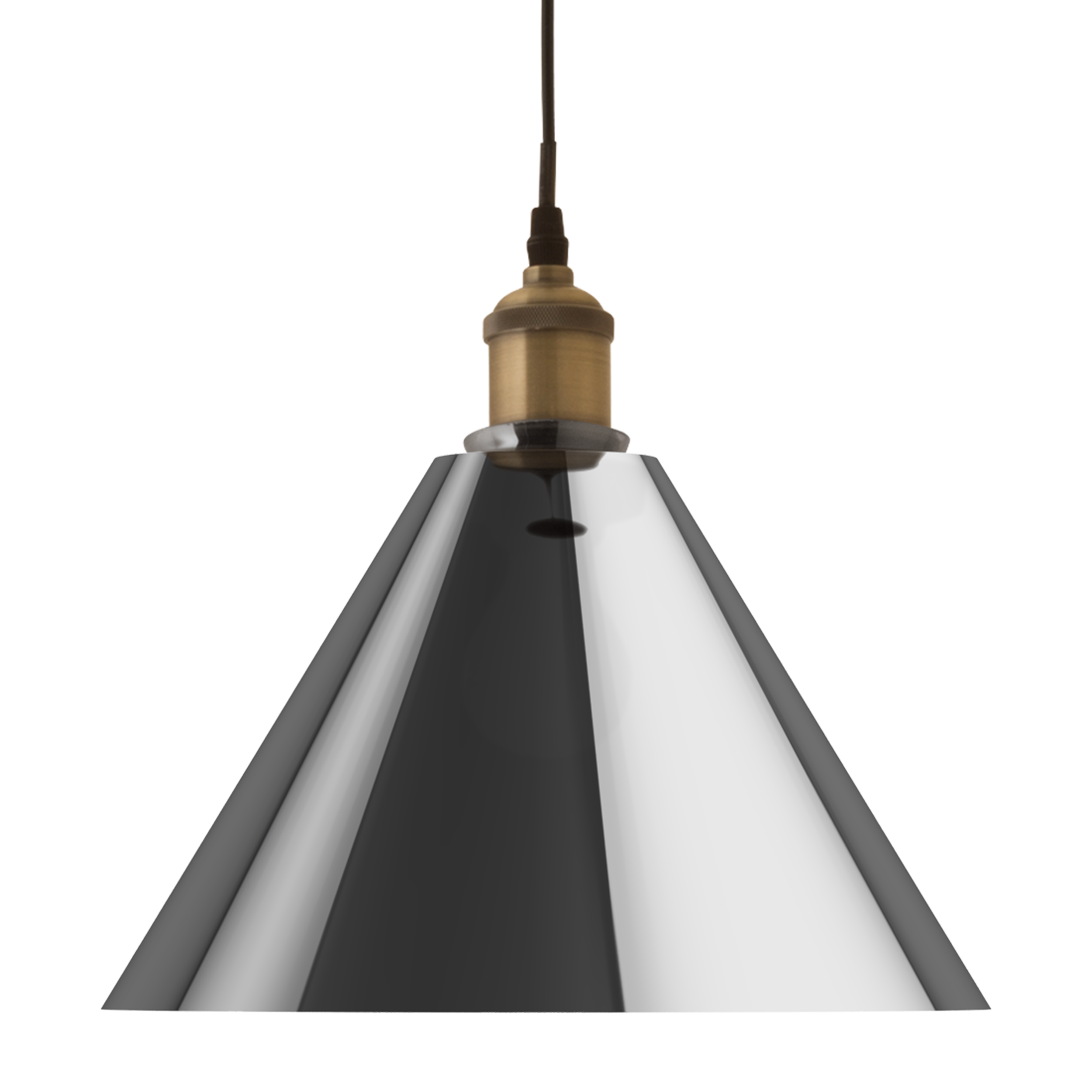 Lampa wisząca Tinna przydymione szkło E27 Inspire - Leroy Merlin