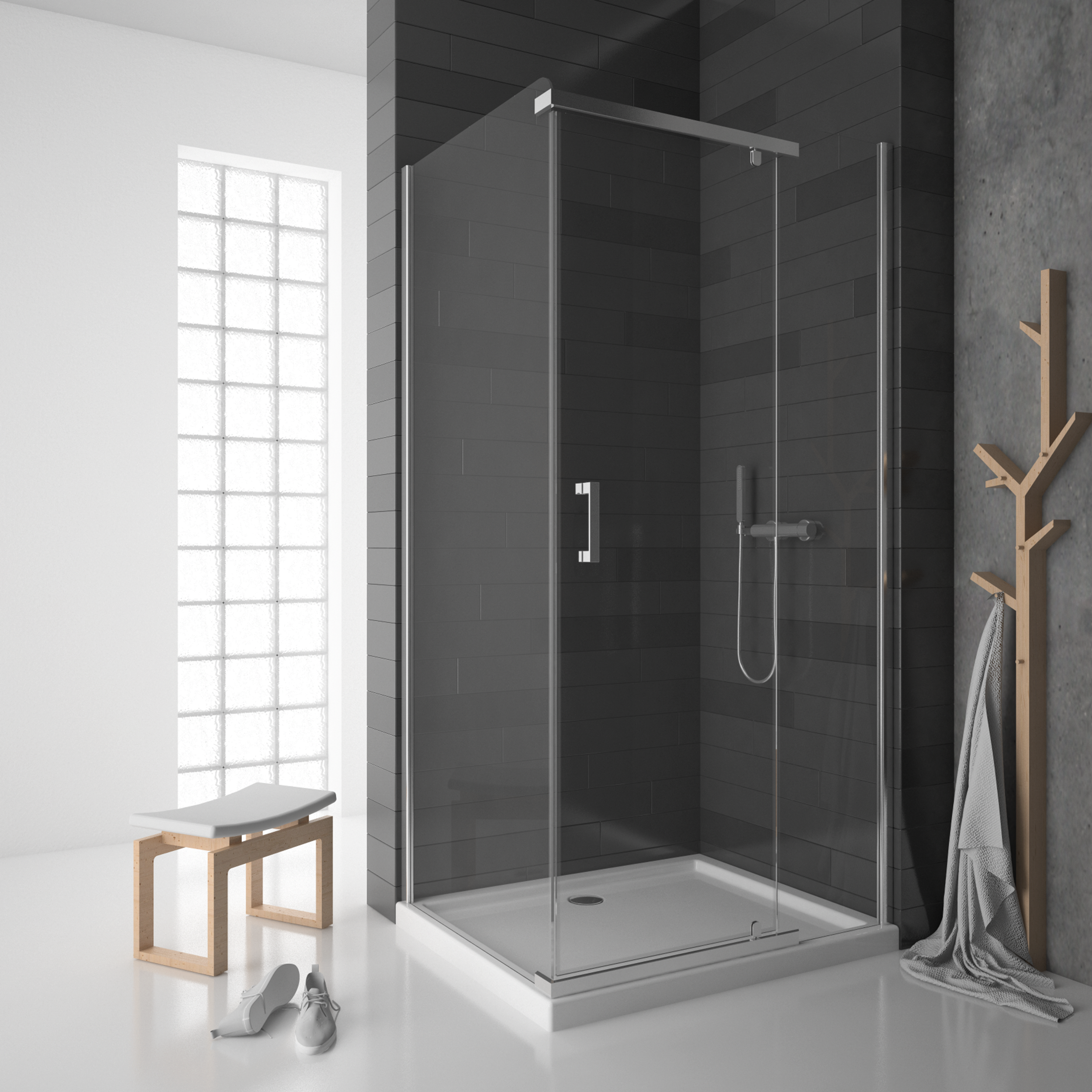 Kabina prysznicowa 80 x 100 cm Perfetto Wellneo - Leroy Merlin