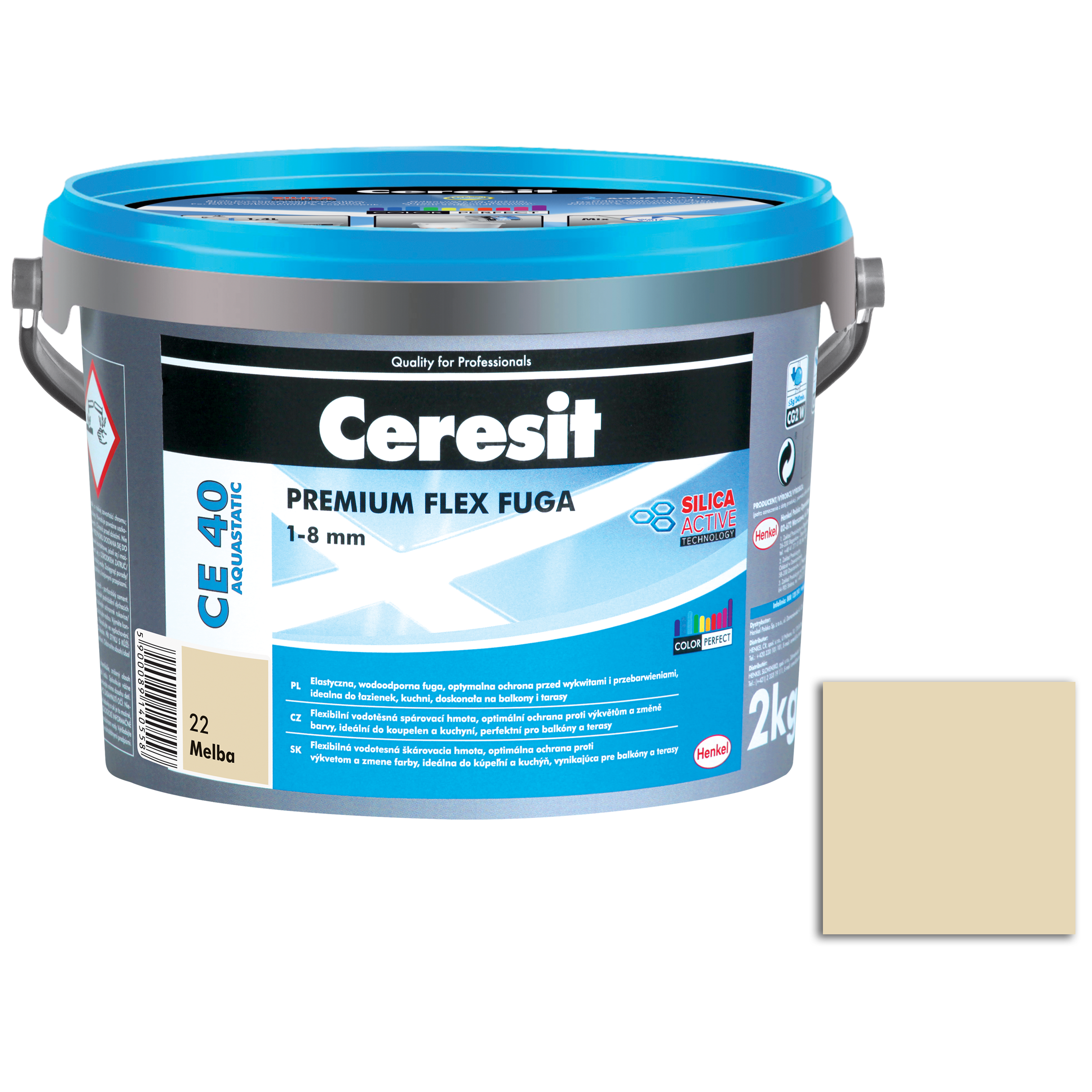 Fuga cementowa wodoodporna CE40 22 melba 2 kg Ceresit - Leroy Merlin