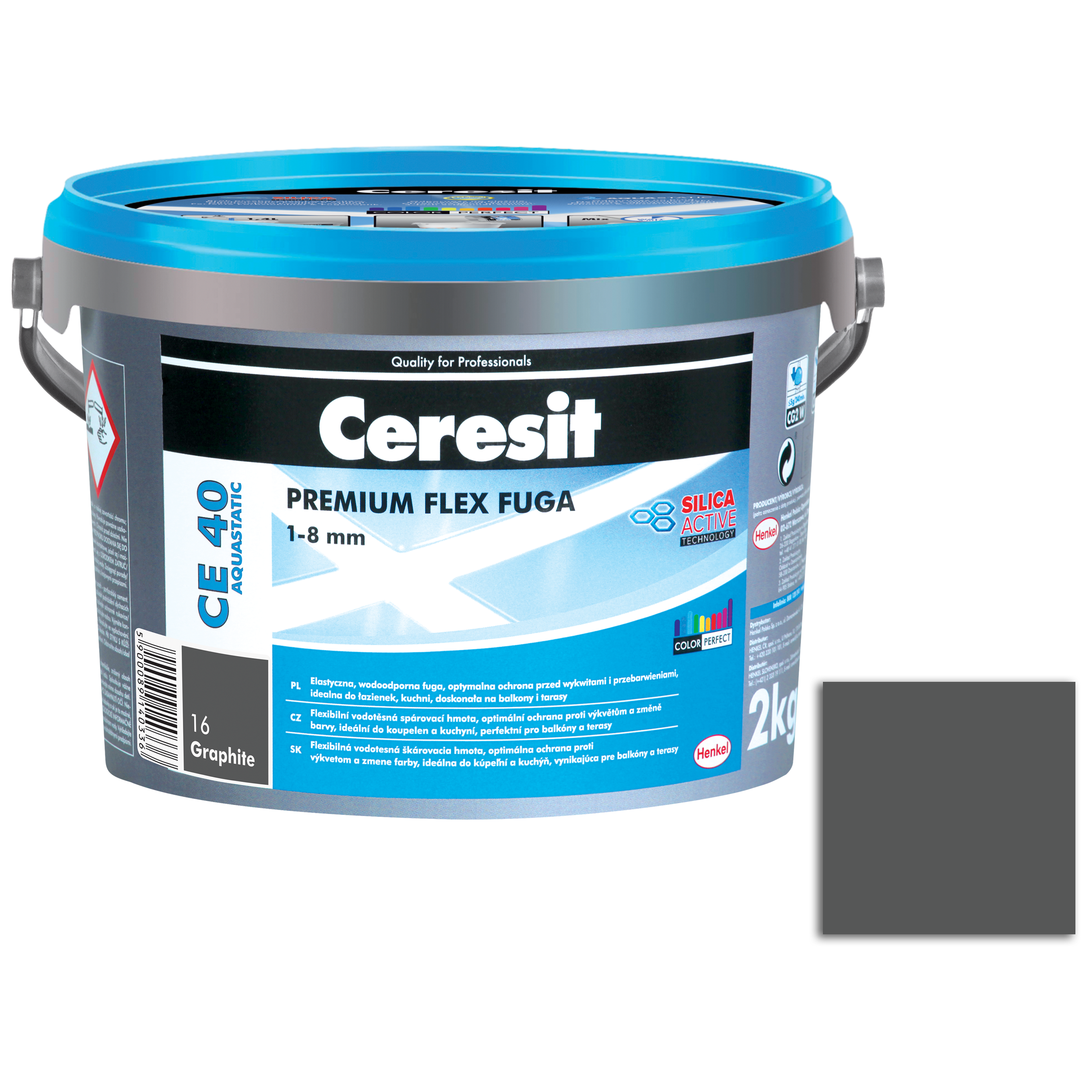 Fuga cementowa wodoodporna CE40 16 grafitowy 2 kg Ceresit - Leroy Merlin