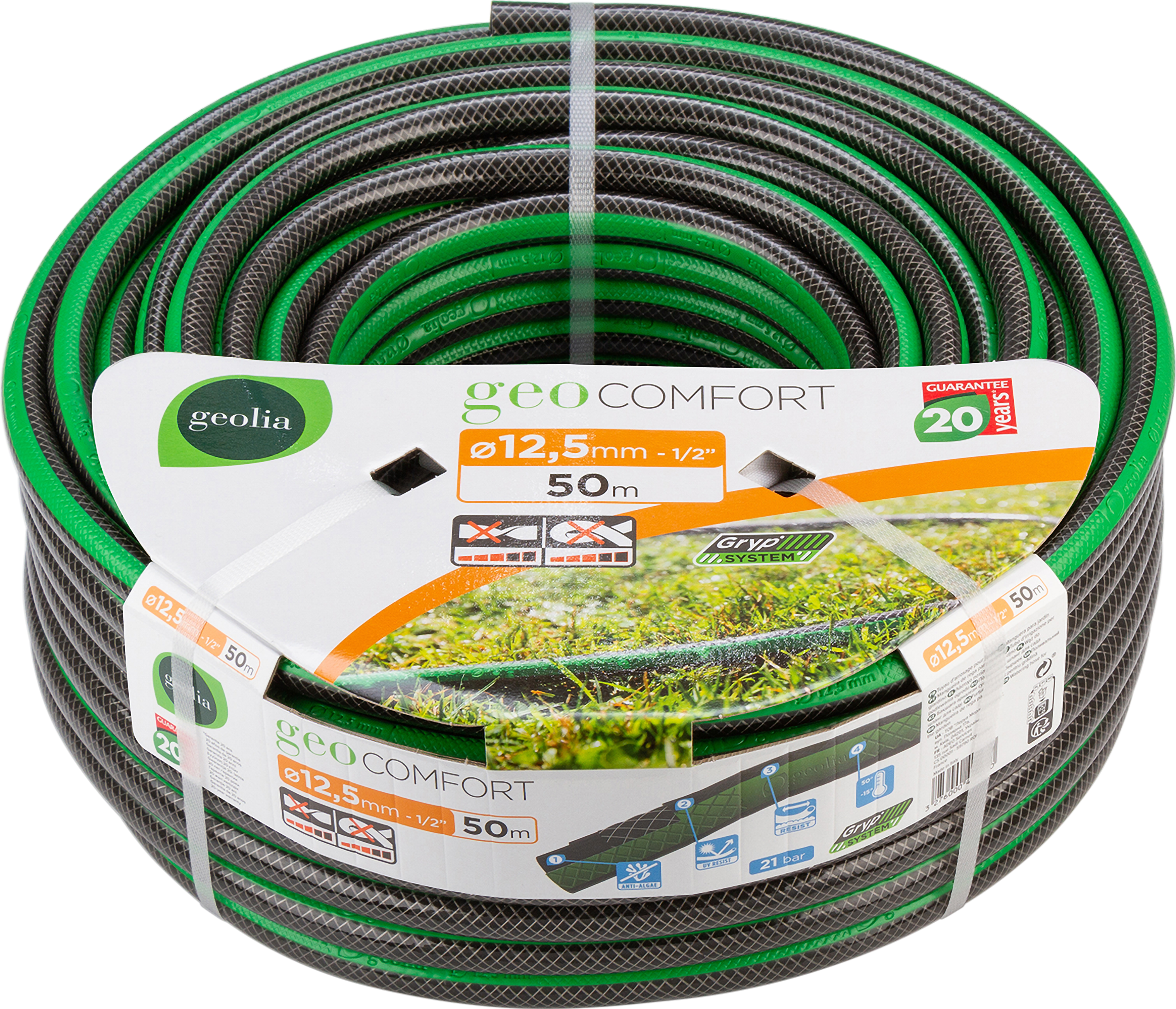 Wąż ogrodowy 12.5 mm(1/2") 50 m Geolia Comfort - Leroy Merlin