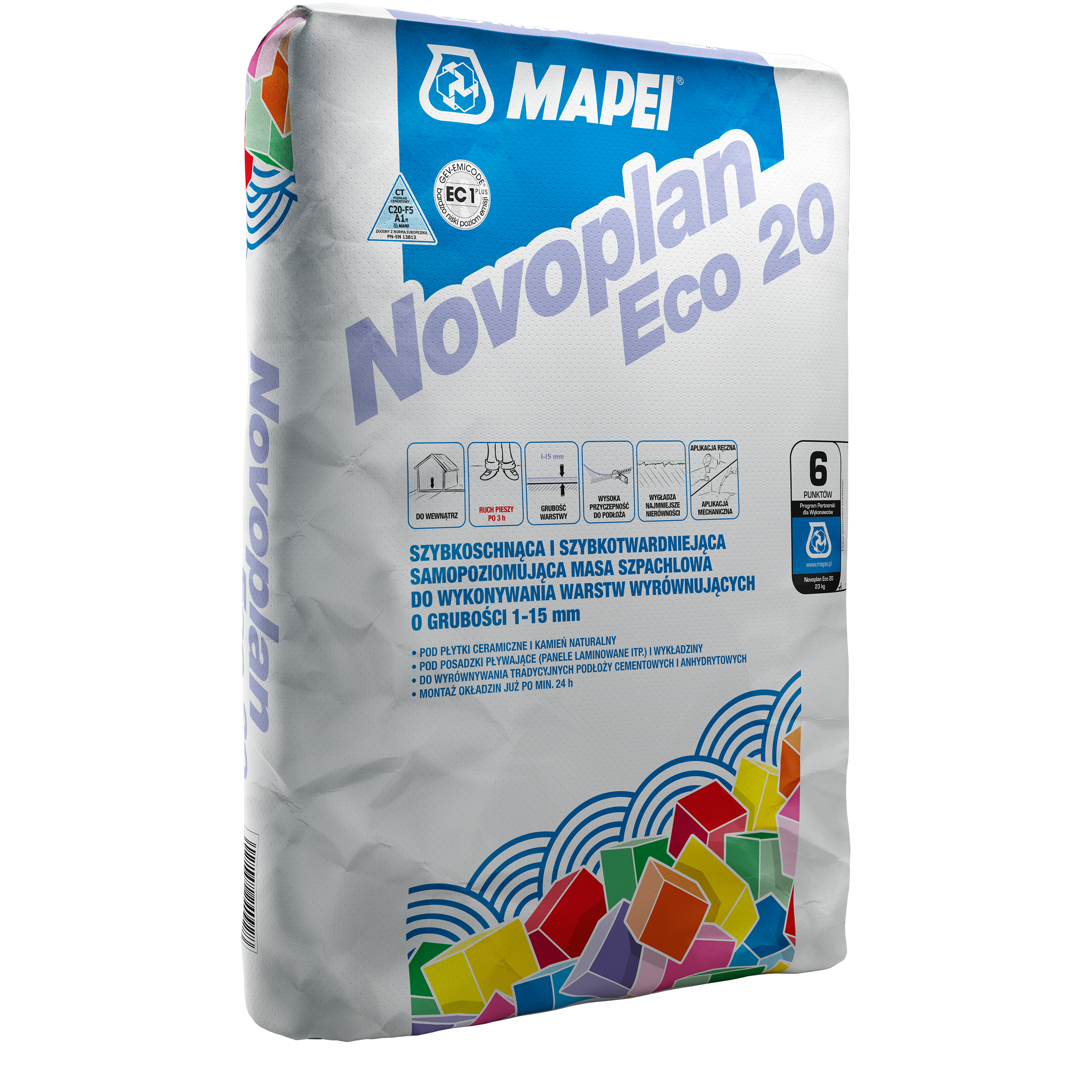 Zaprawa cementowa Novoplan Eco 20 23 kg Mapei - Leroy Merlin