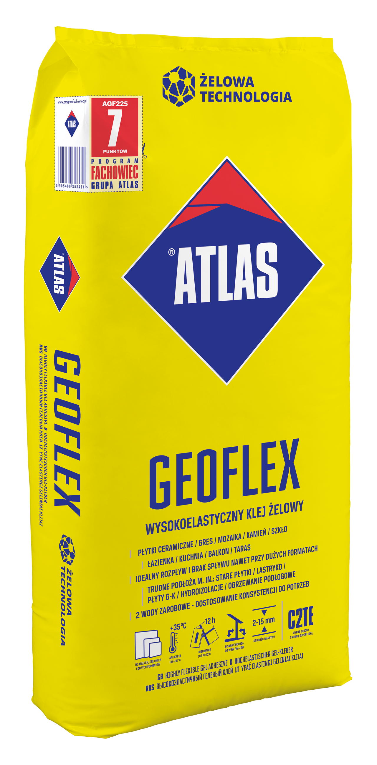 Zaprawa elastyczna klejowa GEOFLEX 22.5 KG ATLAS - Leroy Merlin