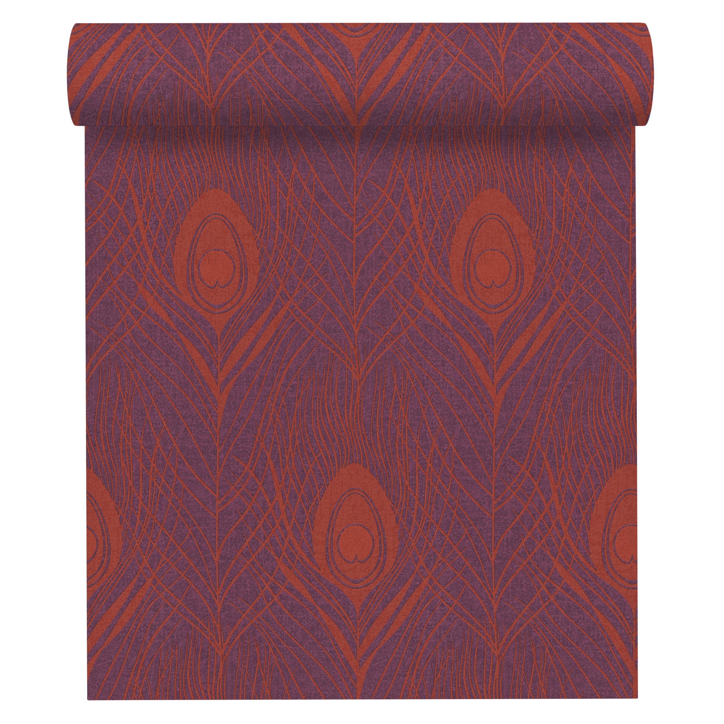 Tapeta Tausi czerwona winylowa na flizelinie - Leroy Merlin