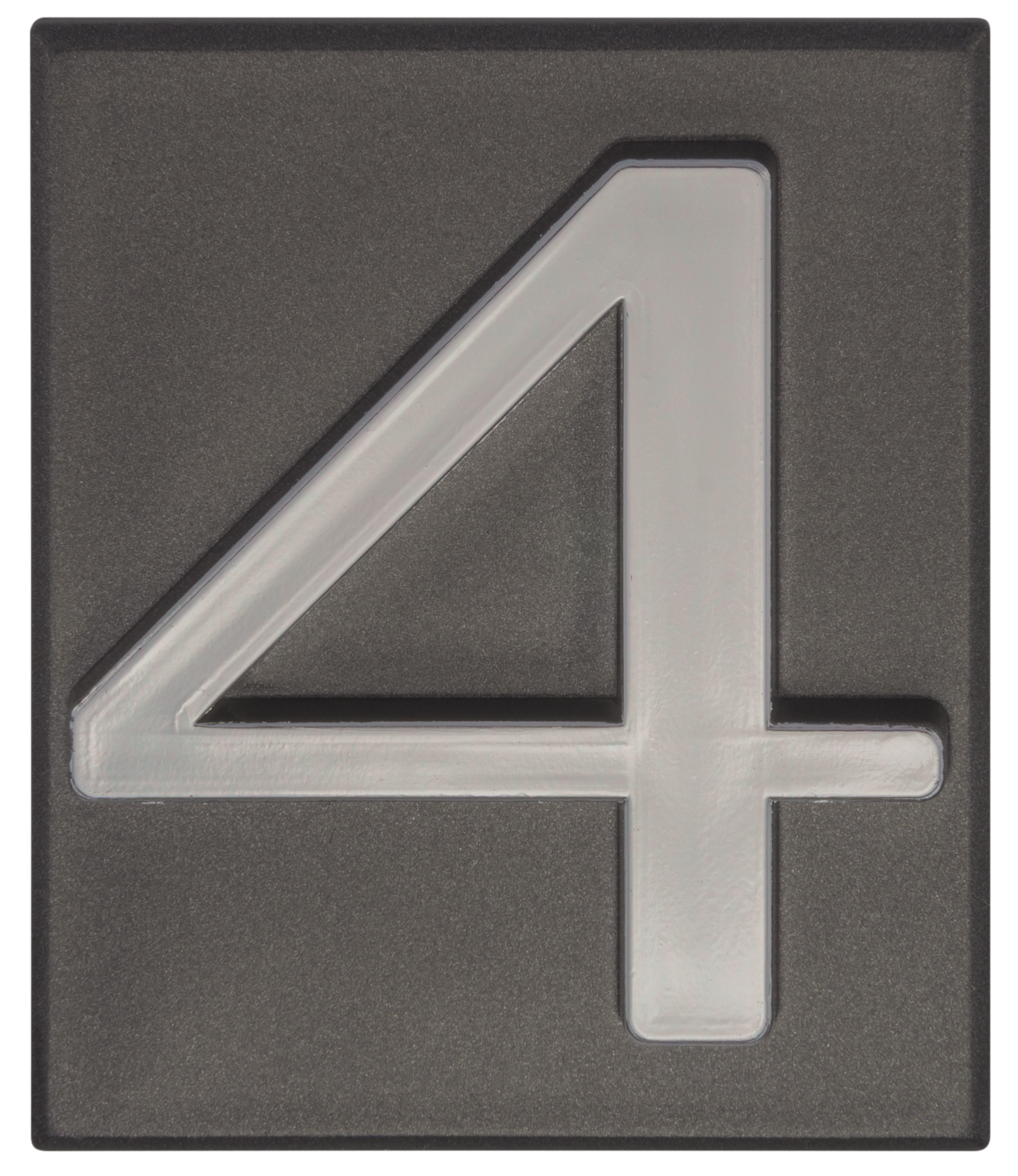 Cyfra 4 wys.5 cm plastikowa grafitowa - Leroy Merlin