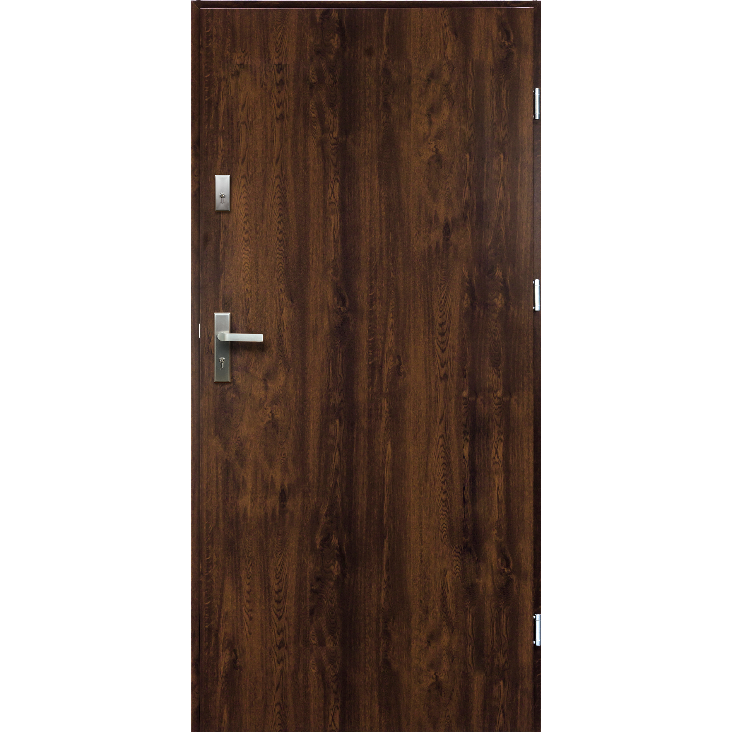 Drzwi zewnętrzne stalowe wejściowe Nova Orzech 80 Prawe Isoxa - Leroy ...