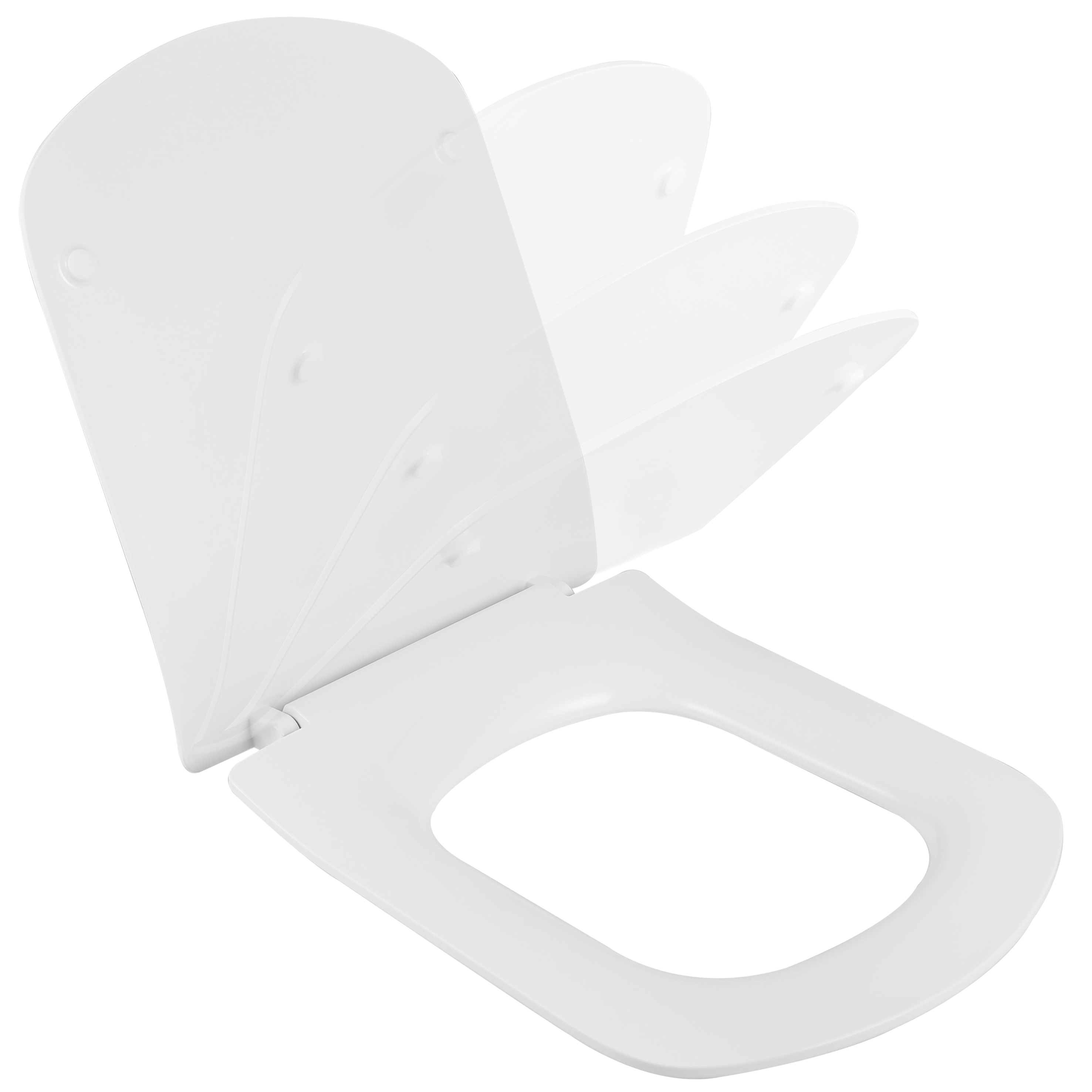 Tapa WC SENSEA Neo Slim Square amortiguada blanco | Leroy Merlin