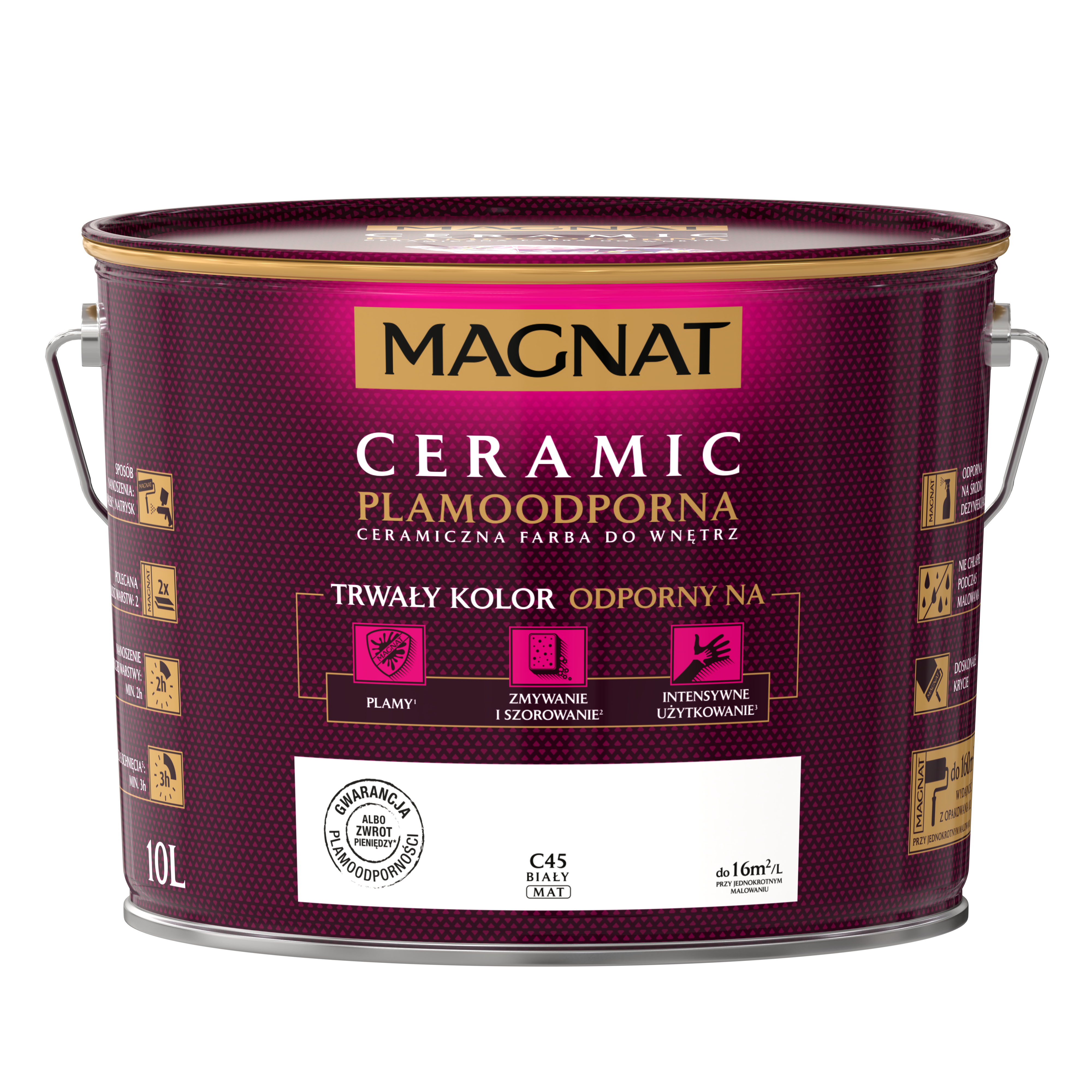 Farba Magnat Ceramic Biały 10 l - Leroy Merlin