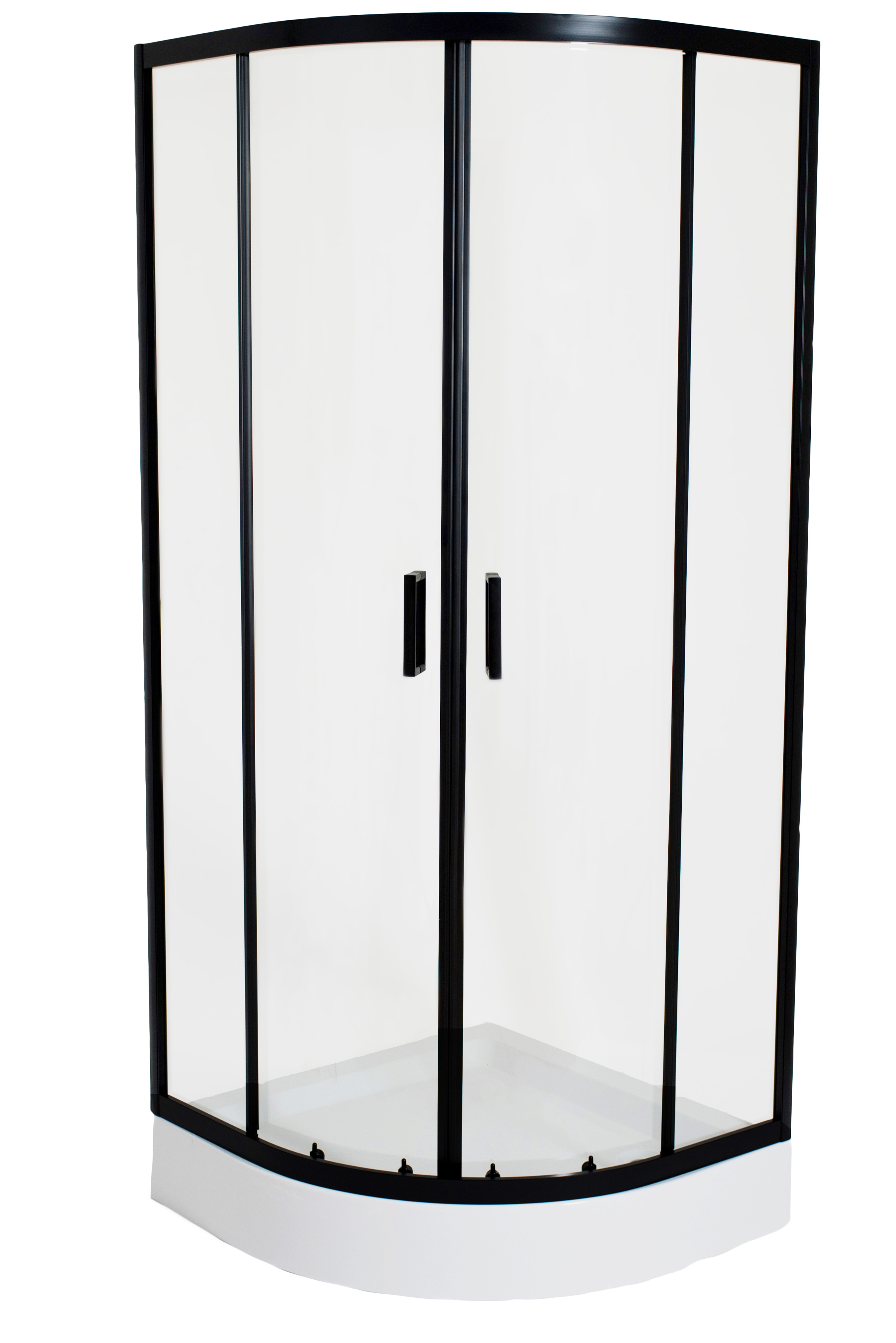 Kabina prysznicowa z brodzikiem półokrągła Ultra 80 x 80 x 206 cm ...