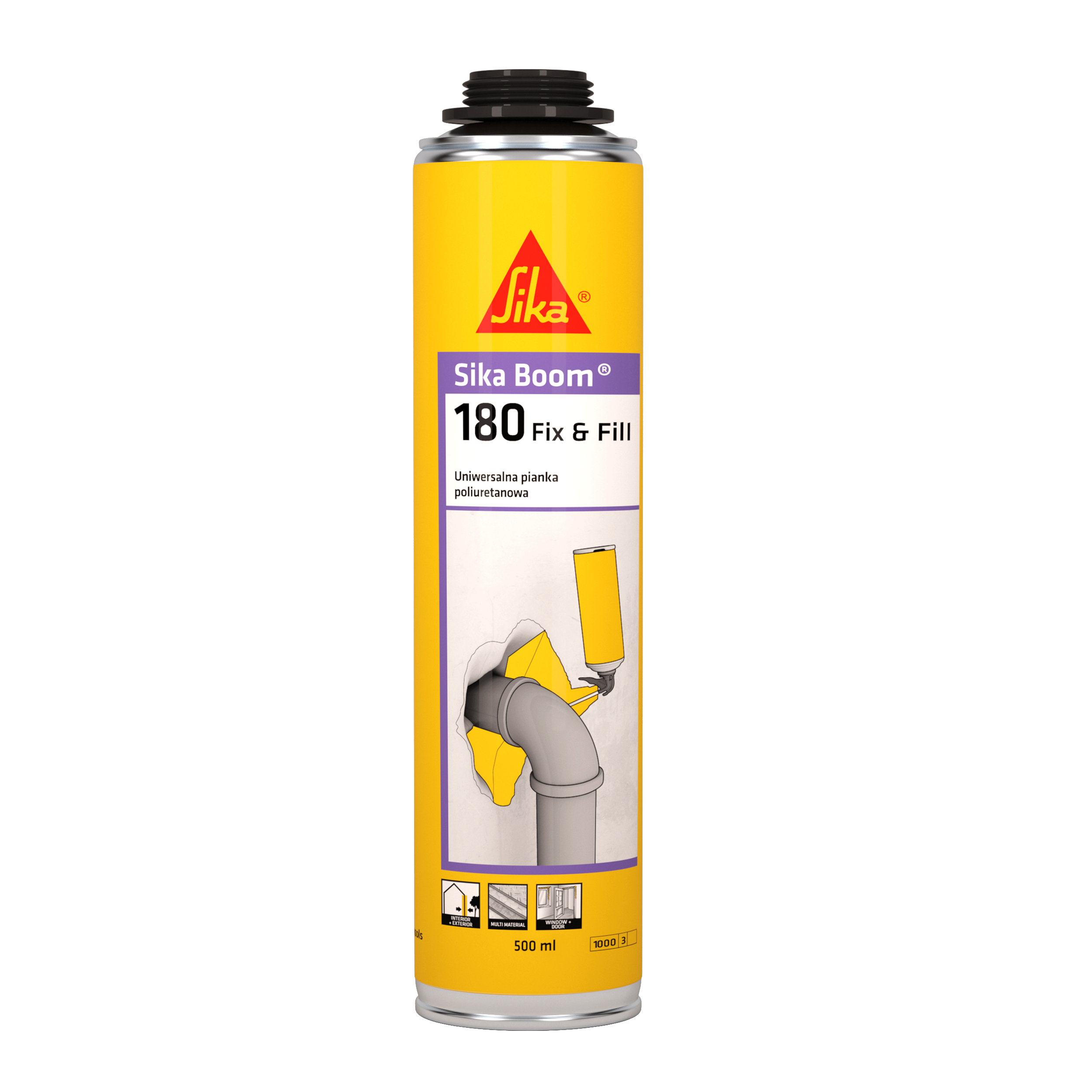 Pianka poliuretanowa uniwerslana Sika Boom 180 Fix & Fill 500 ml SIKA ...