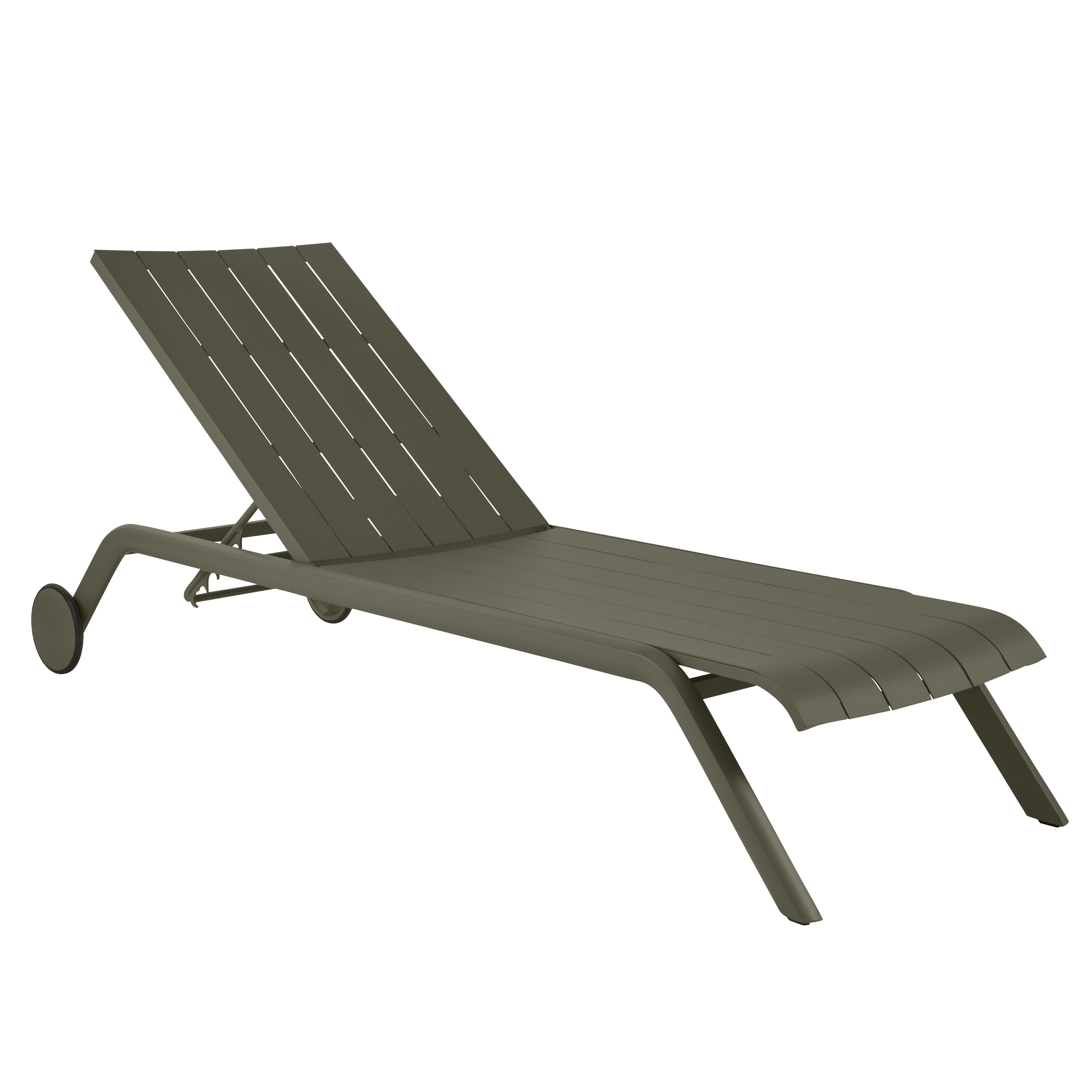 Bain de soleil en aluminium NATERIAL Idaho vert | Leroy Merlin