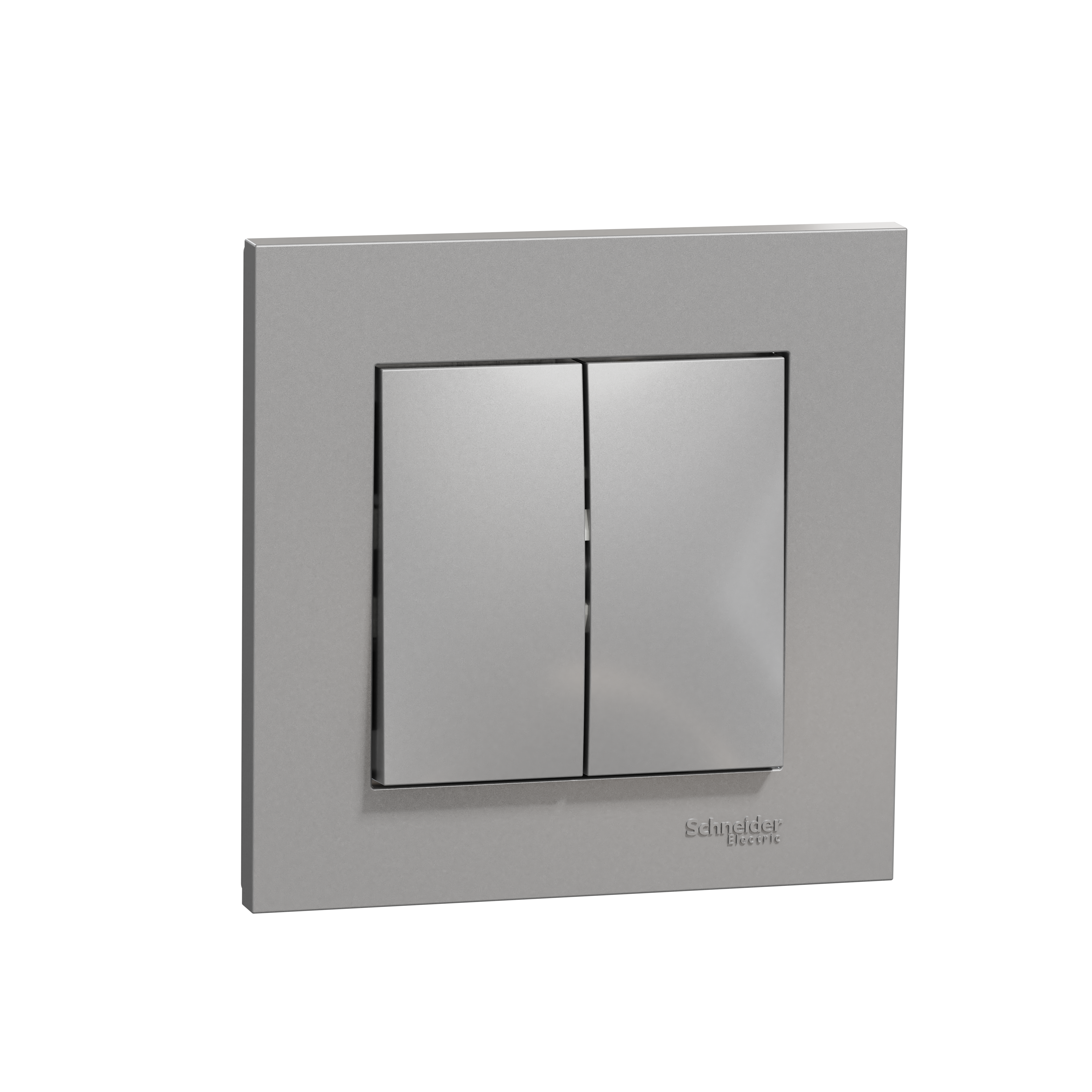 Interruptor / conmutador doble SCHNEIDER ELECTRIC Miluz gris | Leroy Merlin