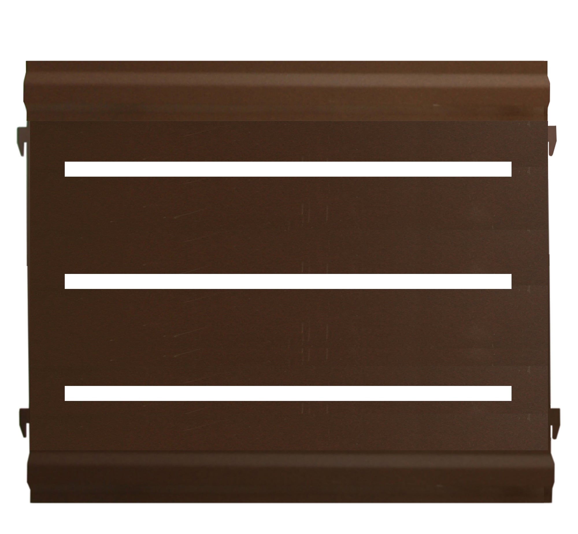 Panel remate valla acero galvanizado FRANJA RAYAS MARRÓN 44x52,5 cm ...