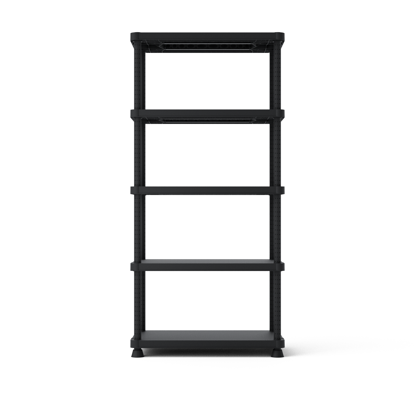 Scaffale in kit 5 ripiani L 90 x P 45 x H 187.5 cm nero, portata per ...