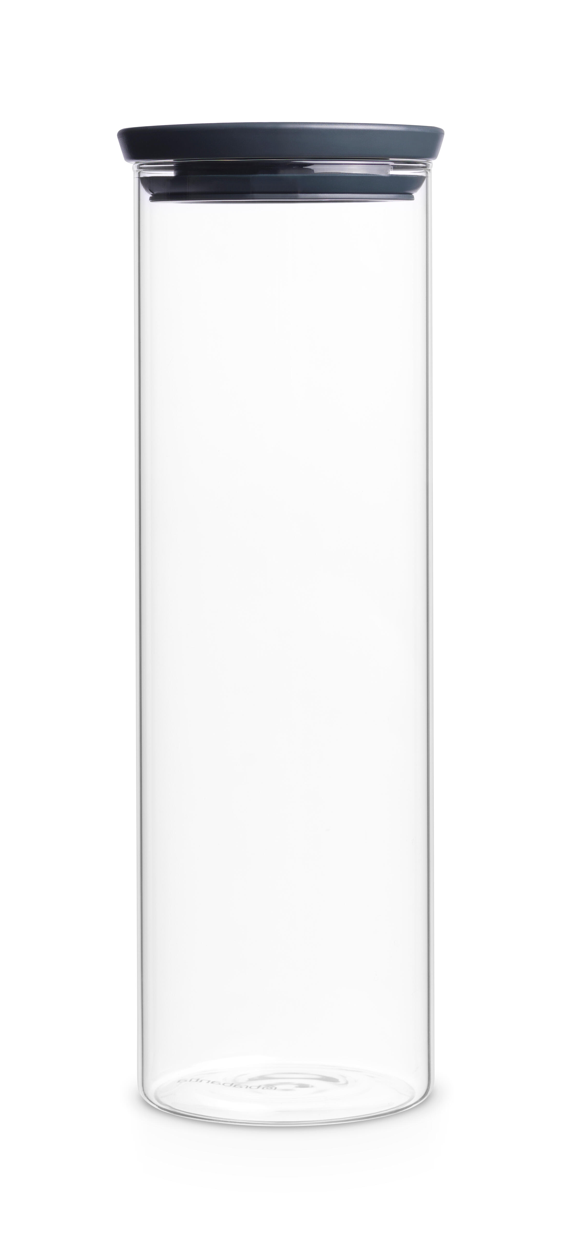 Bocal rond en verre brabantia 1.9L couvercle gris | Leroy Merlin