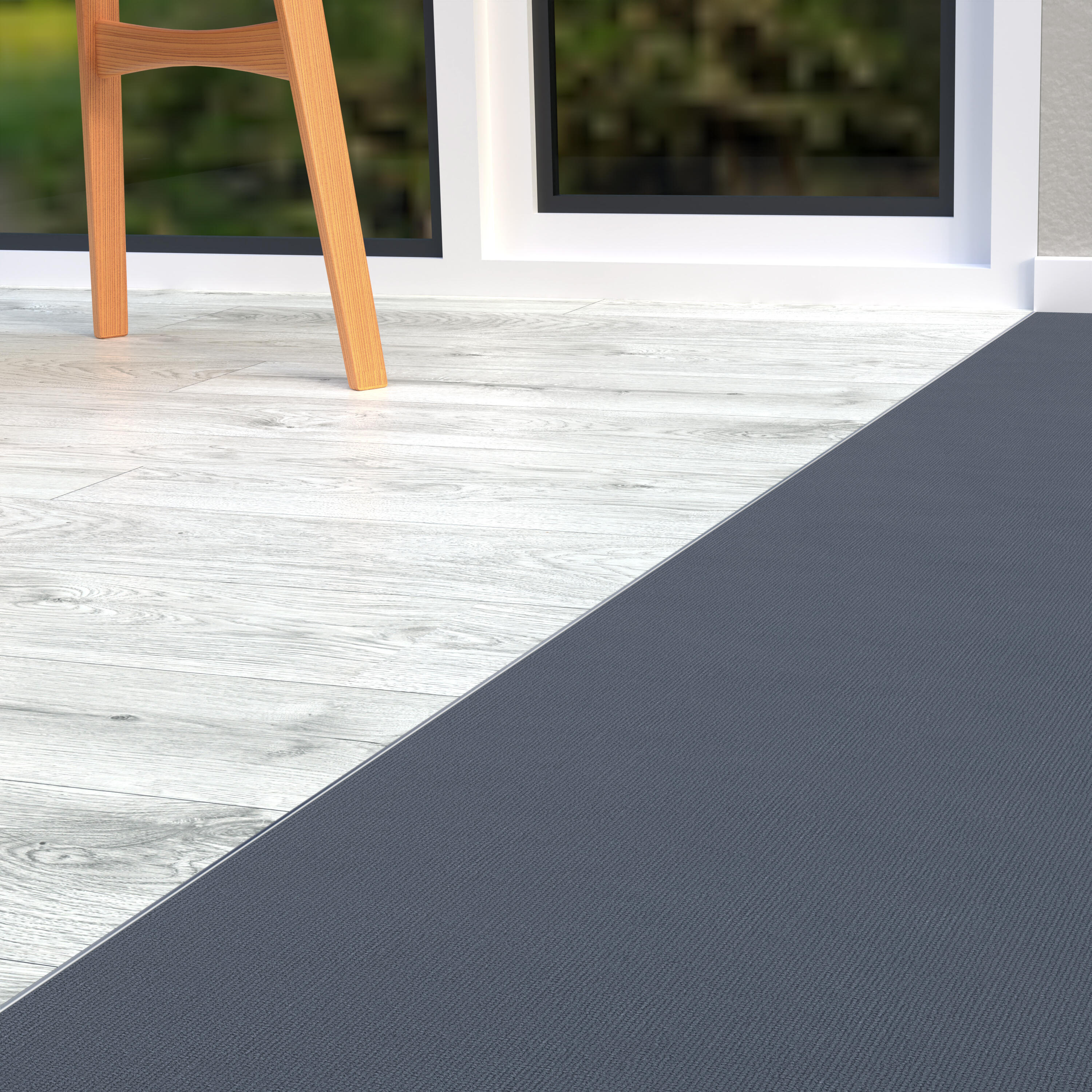 Equerre de finition mur et sol satiné argent alu STANDERS L.250 cm x Ep ...