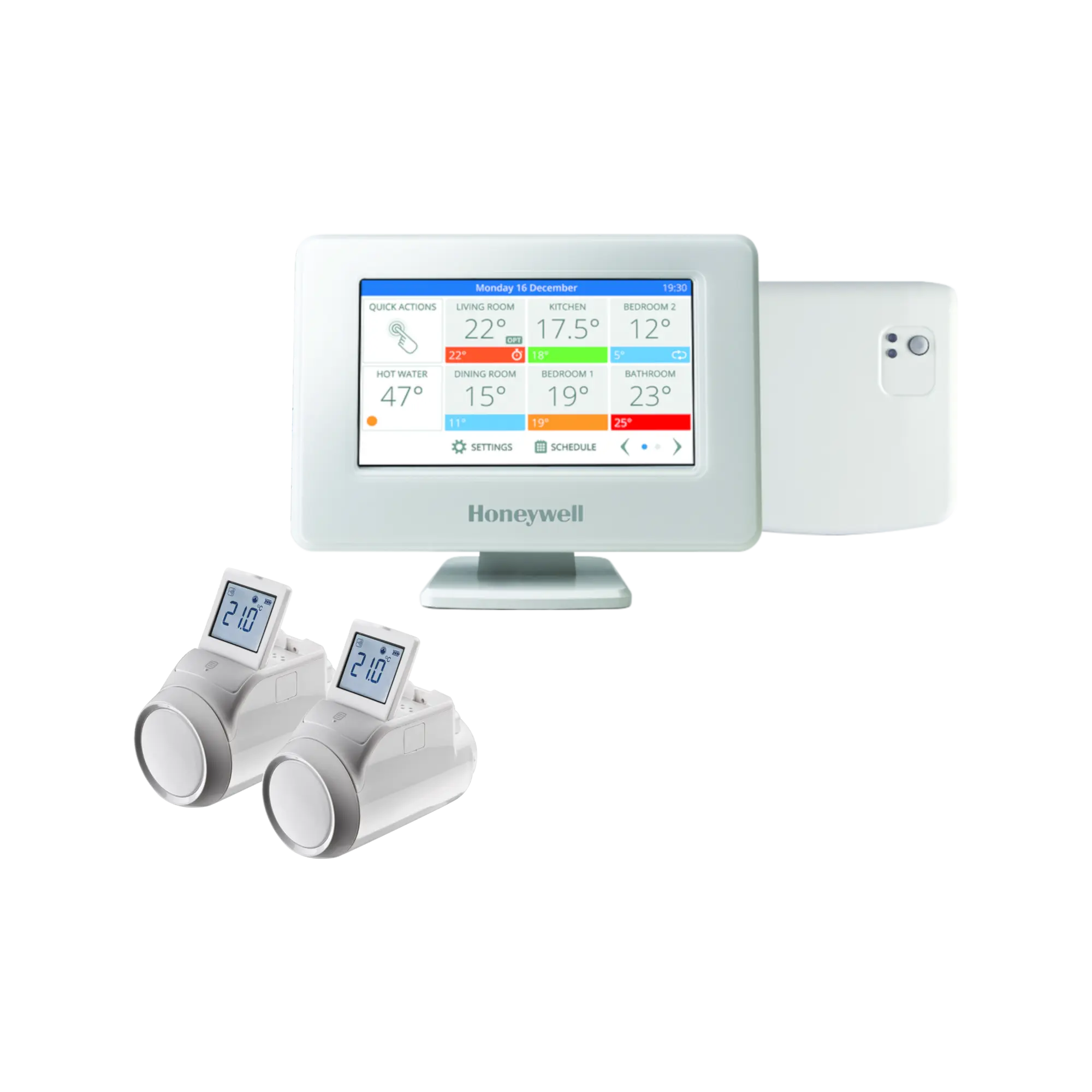 Pack termostato inteligente HONEYWELL EvoHome + 2 válvulas termostáticas | Leroy Merlin