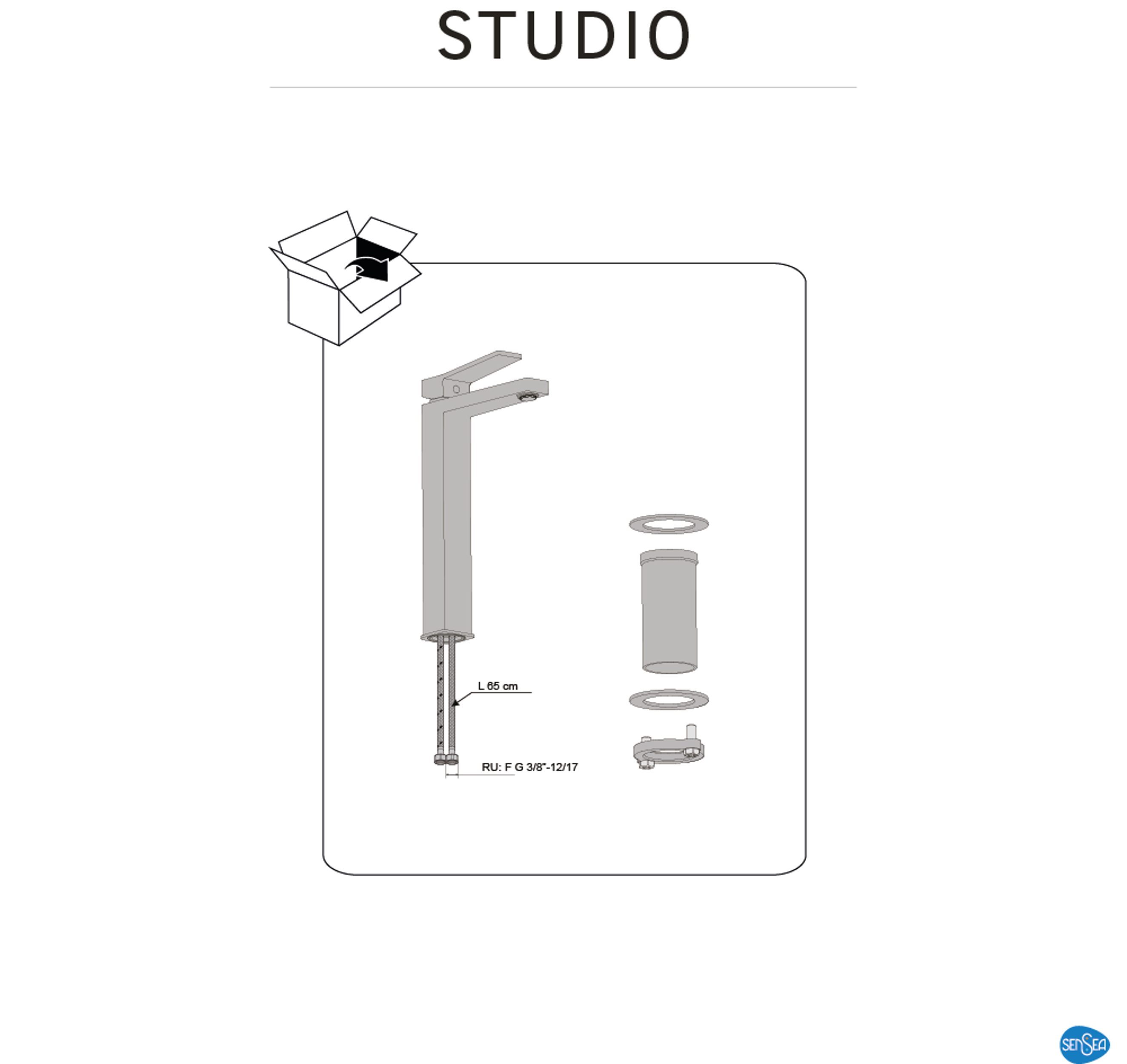 Grifo lavabo SENSEA Studio negro | Leroy Merlin