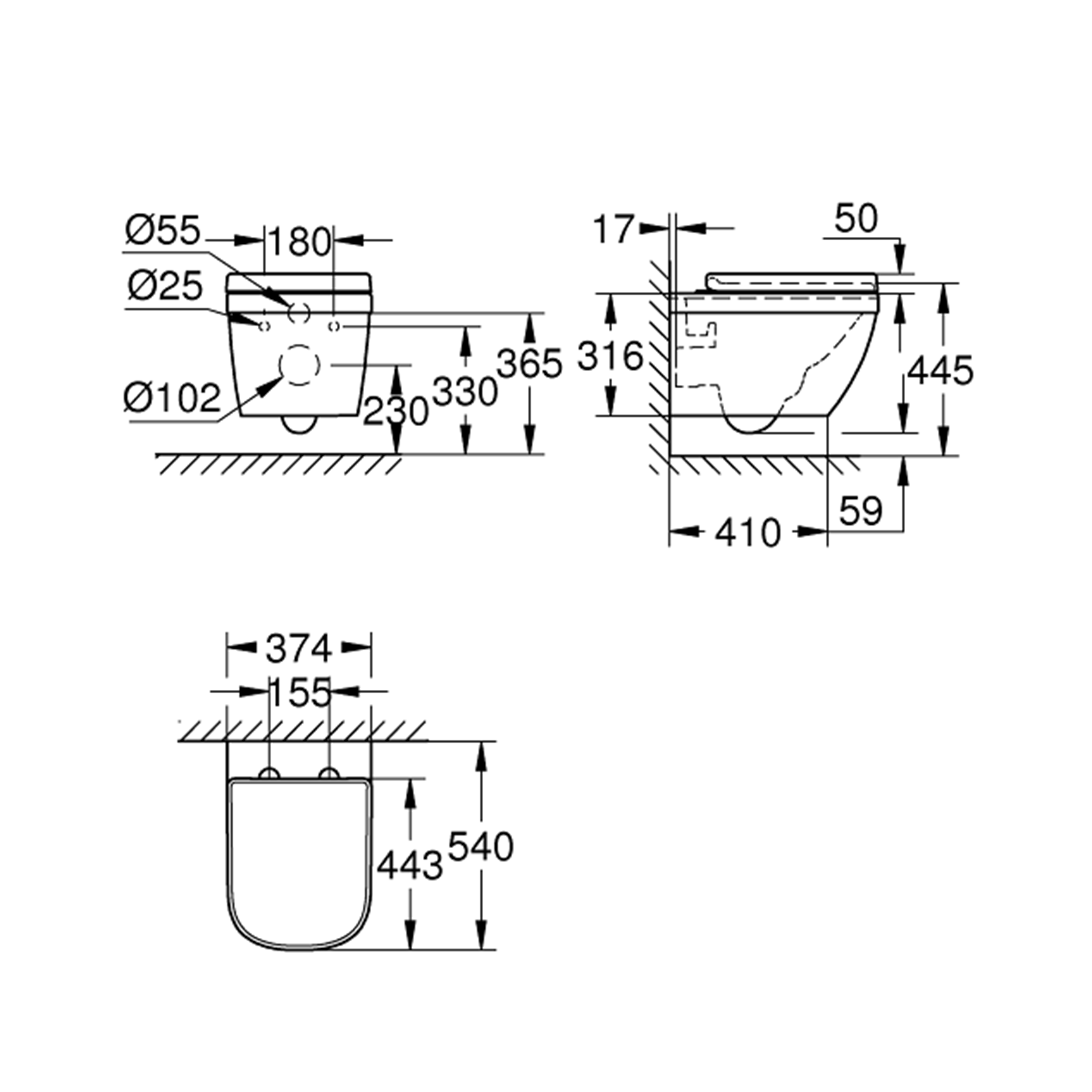 Miska WC wisząca Vortex Grohe - Leroy Merlin