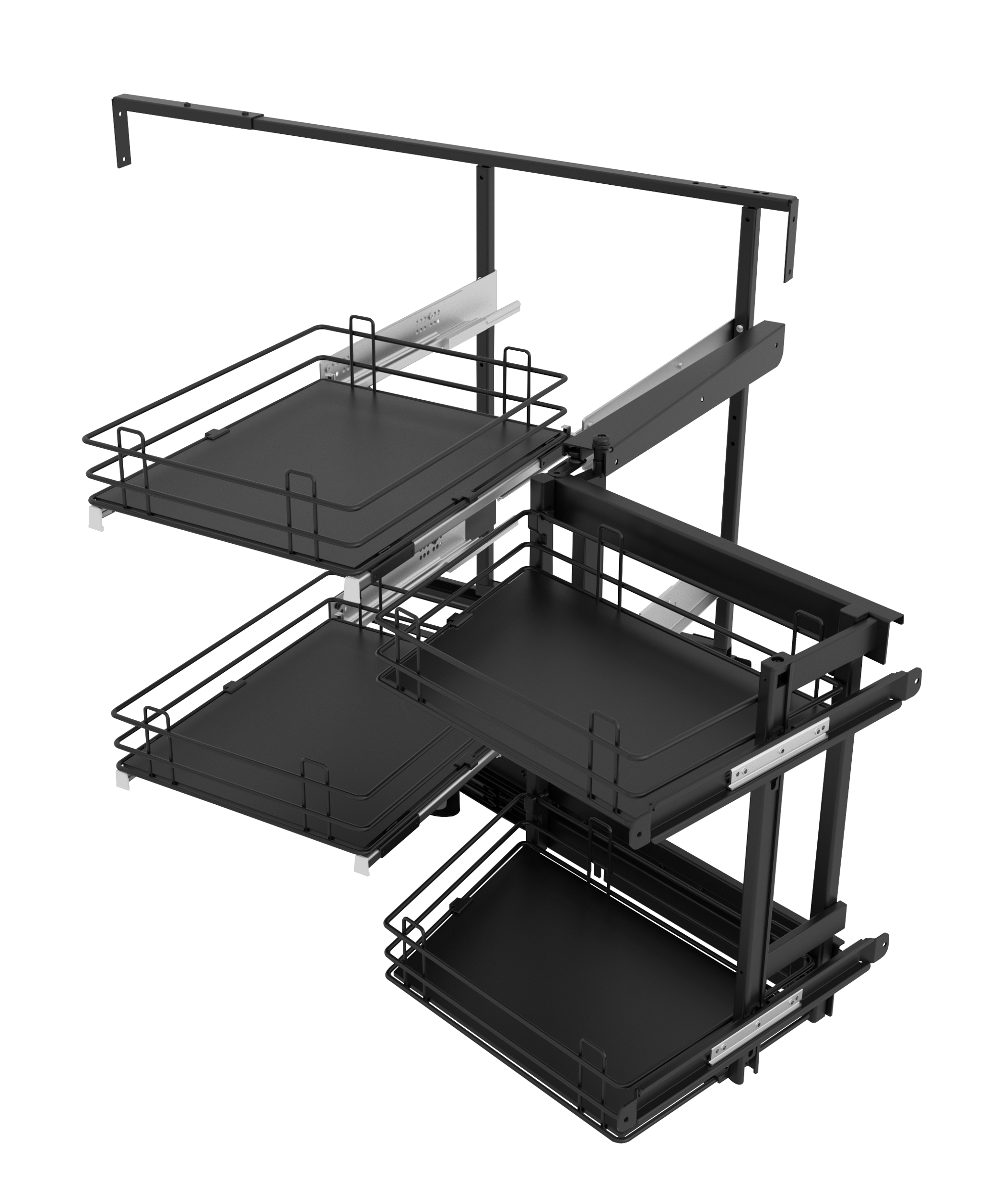 Kit de 4 cestas de rincón extraíble DELINIA ID derecha 58x106x76.8 cm ...