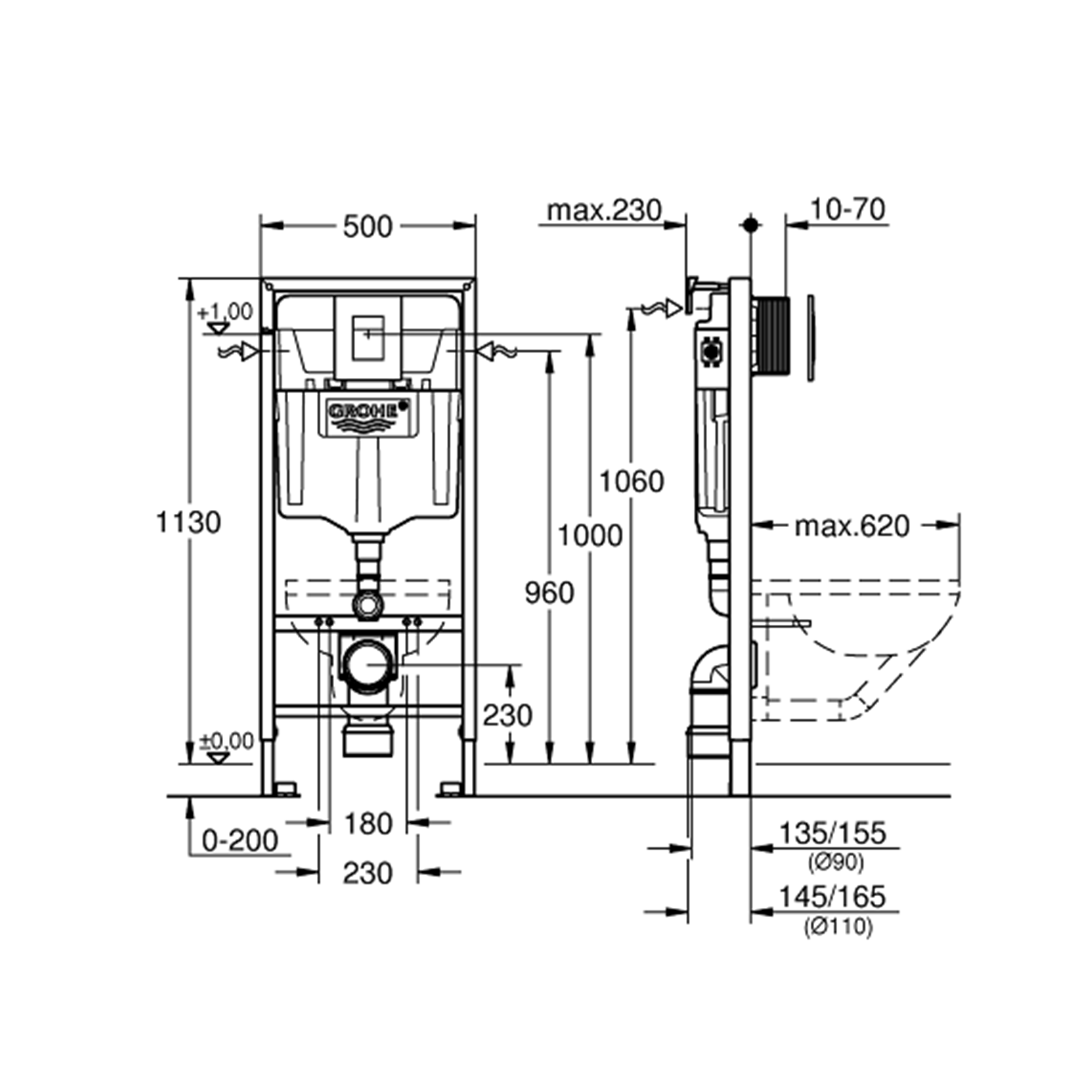 Stelaż podtynkowy do WC Rapid SL GROHE - Leroy Merlin