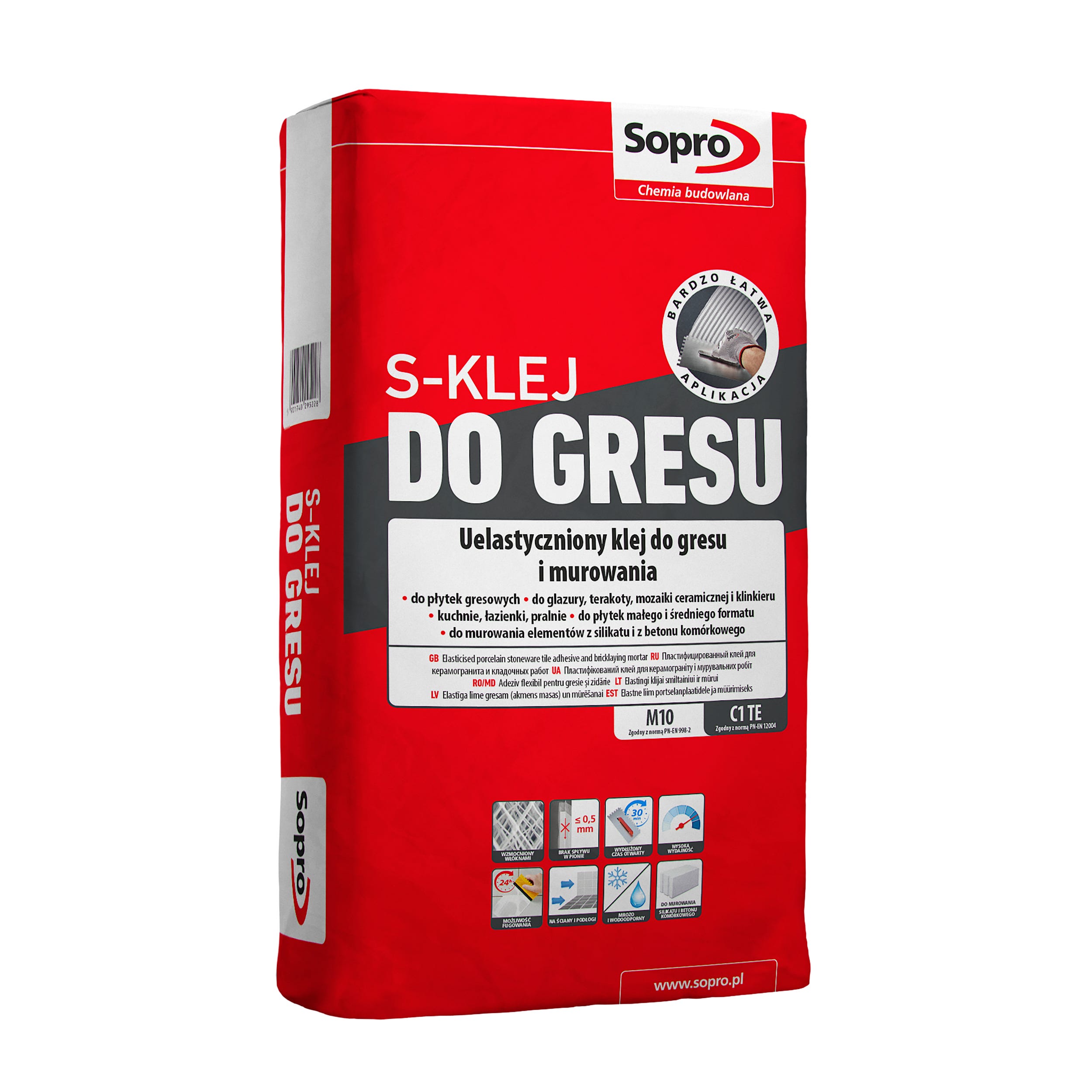 Zaprawa klejowa S-KLEJ 22.5 KG SOPRO - Leroy Merlin Zaprawa klejowa S-KLEJ 22.5 KG SOPRO - Leroy Merlin