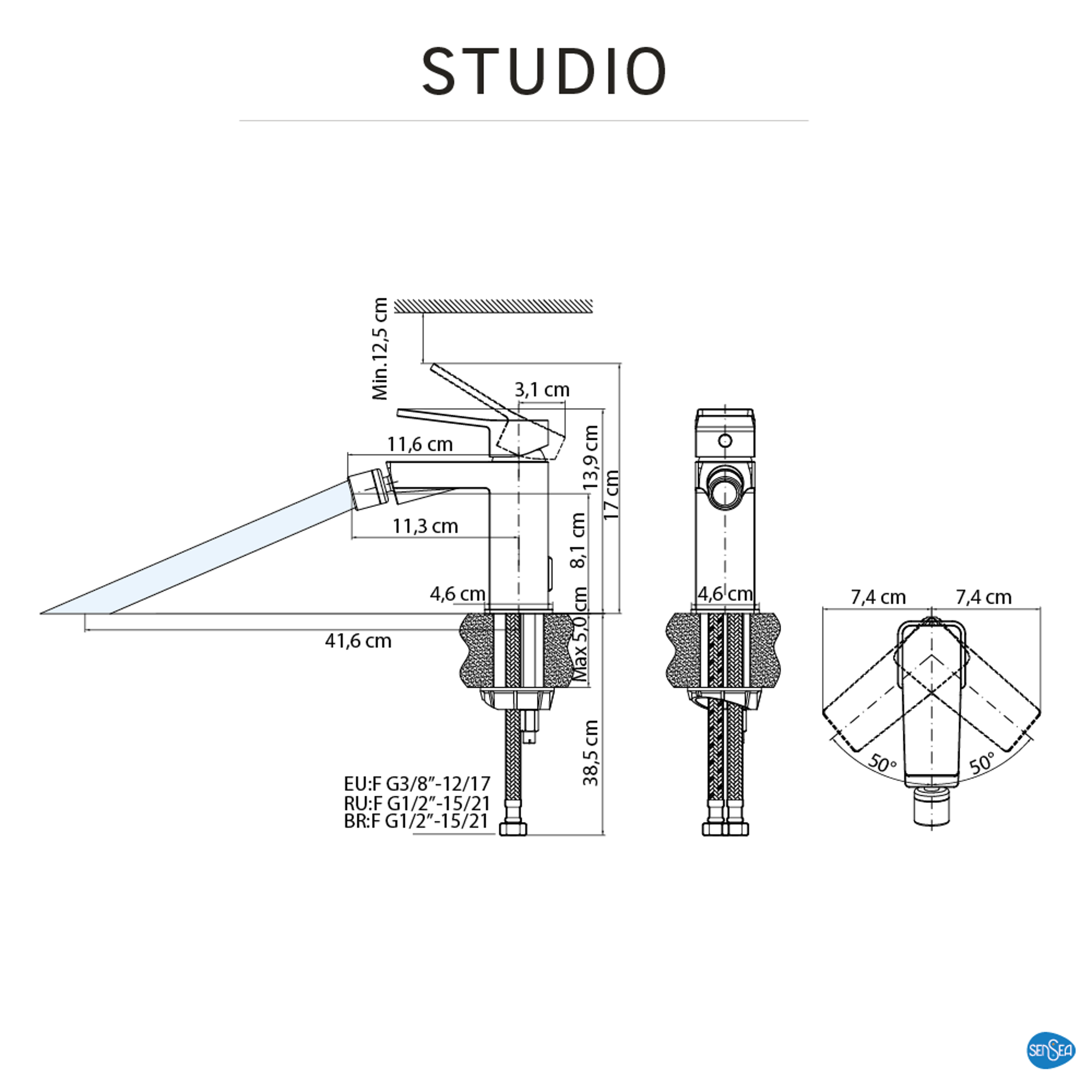 Mitigeur de bidet chrome chromé, SENSEA Studio | Leroy Merlin