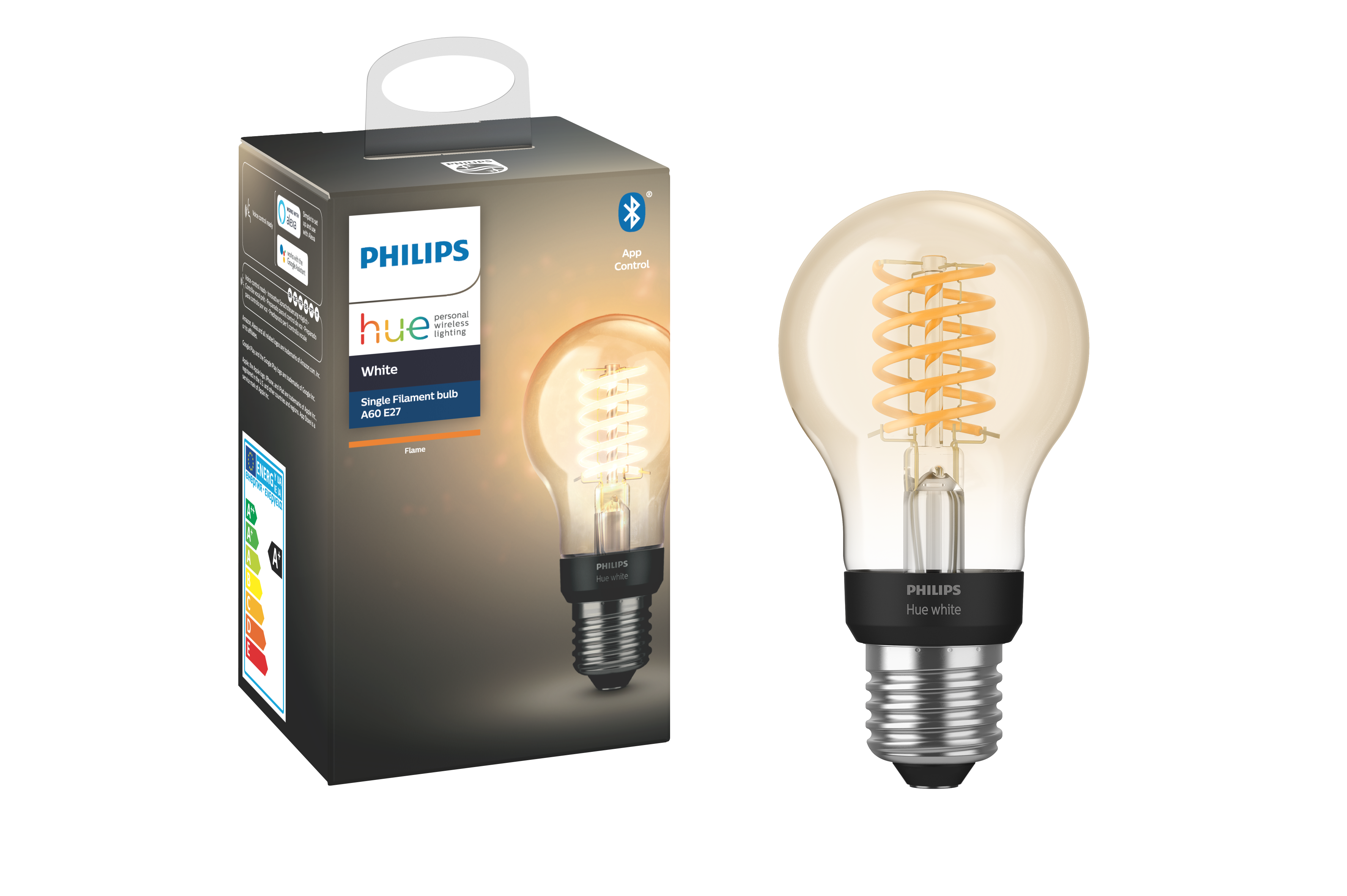 Lampadina smart 34294100, LED, E27 goccia, ambrato, luce calda, 7W ...