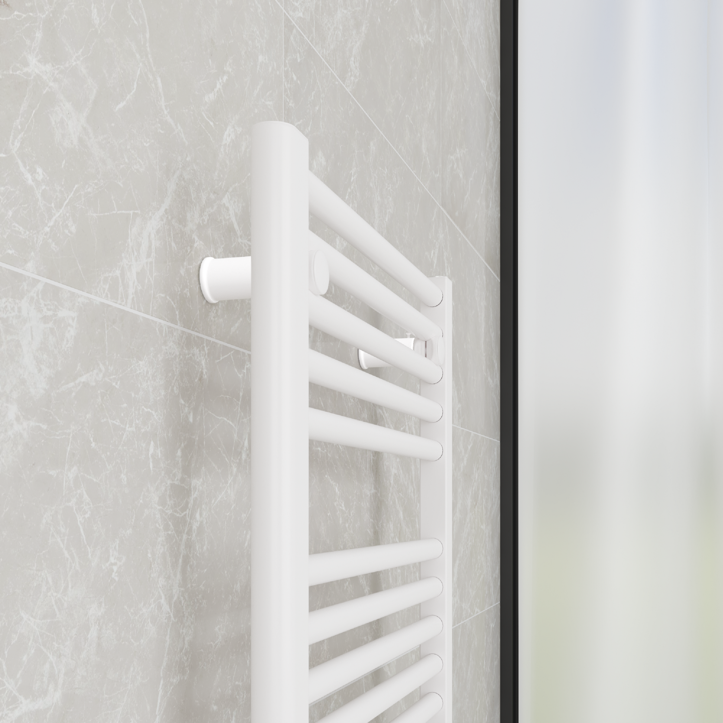 Radiador toallero eléctrico EQUATION 500W blanco recto | Leroy Merlin