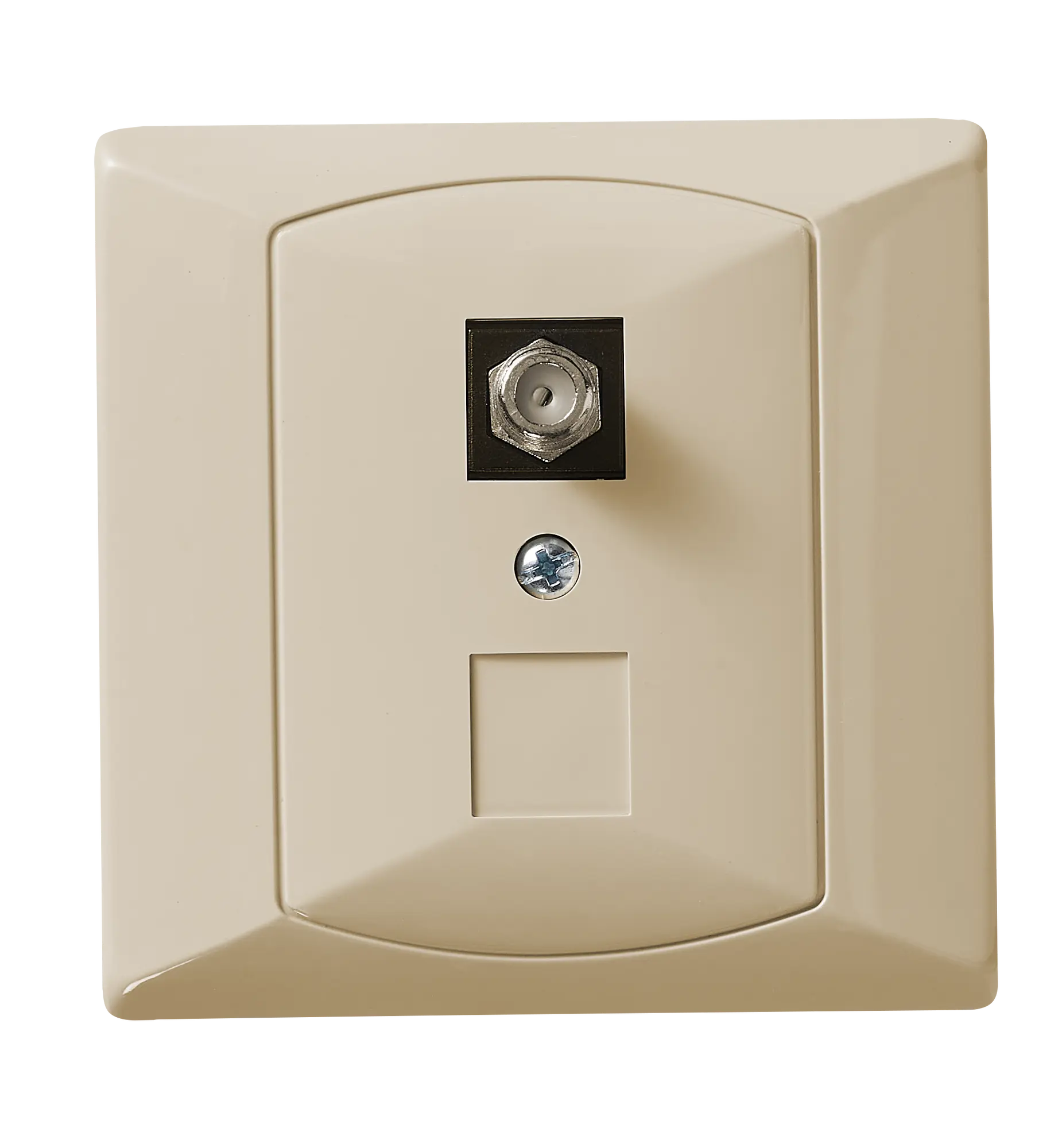 Gniazdo antenowe TYP F AKCENT Kremowy OSPEL - Leroy Merlin