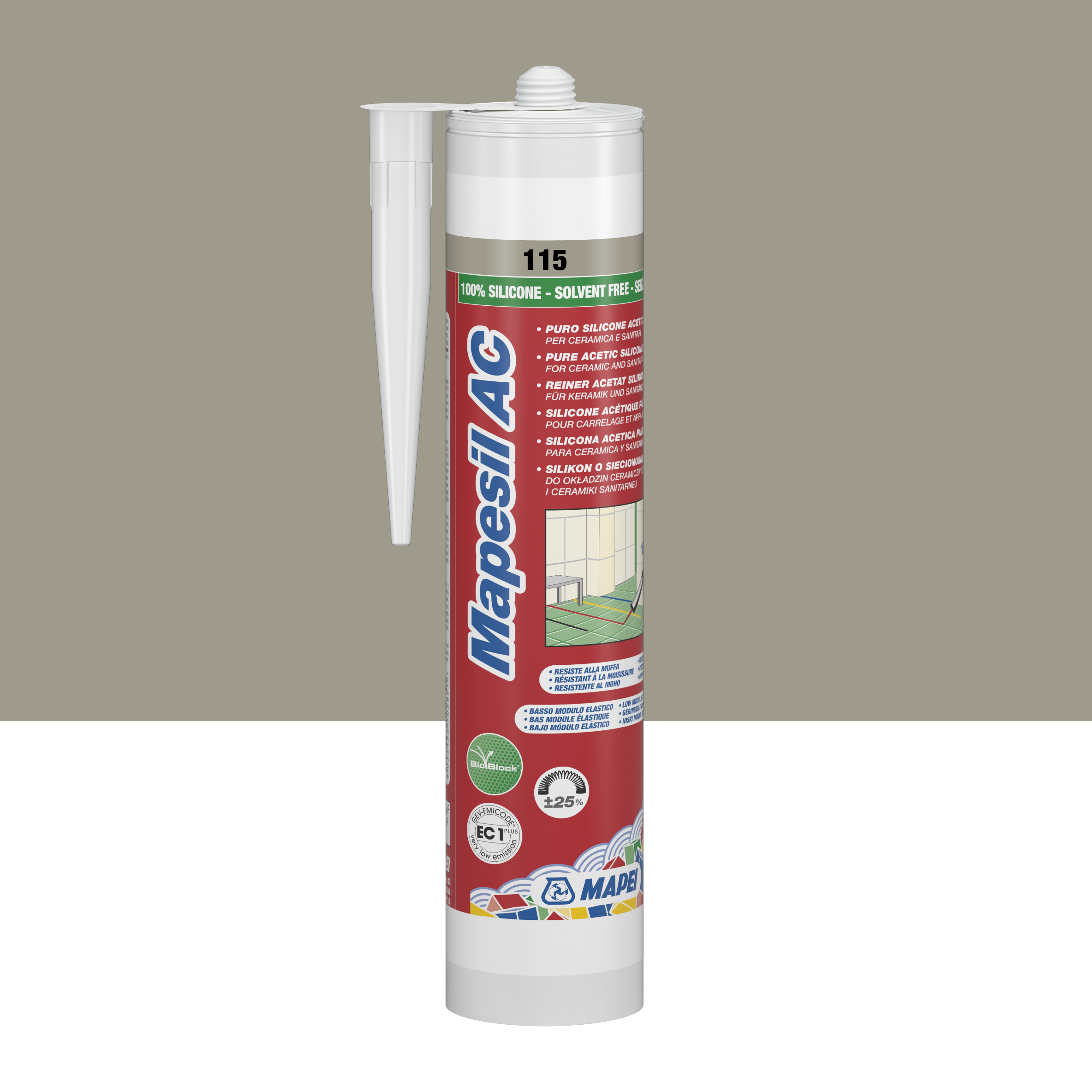 Silikon sanitarny 115 Szary 310 ml Mapei - Leroy Merlin