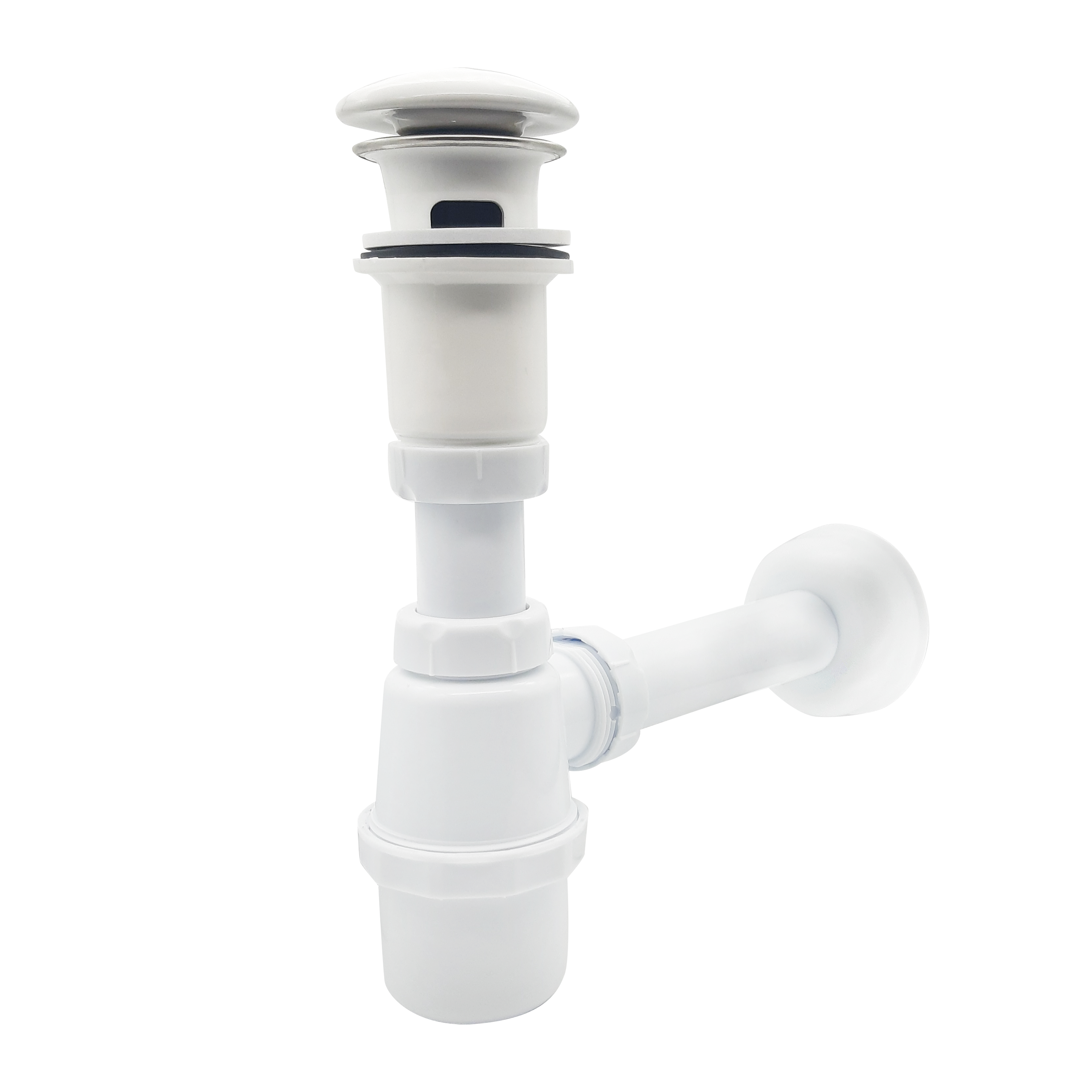 Syfon umywalki biały KLIK-KLAK GL0021 chrom GERMANLINE - Leroy Merlin