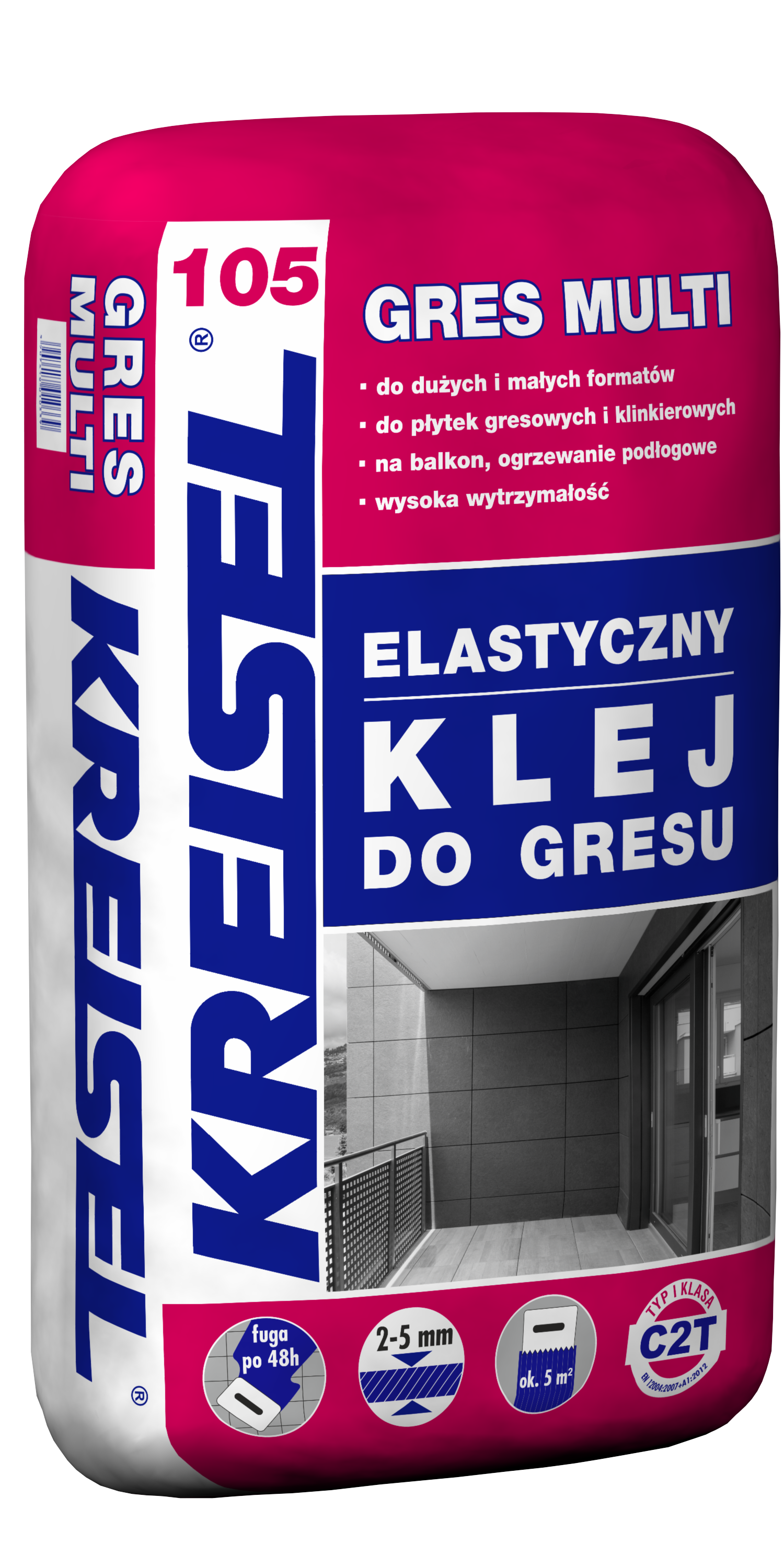 Zaprawa klejowa Gres Multi 105 Elastyczna 25KG Kreisel - Leroy Merlin