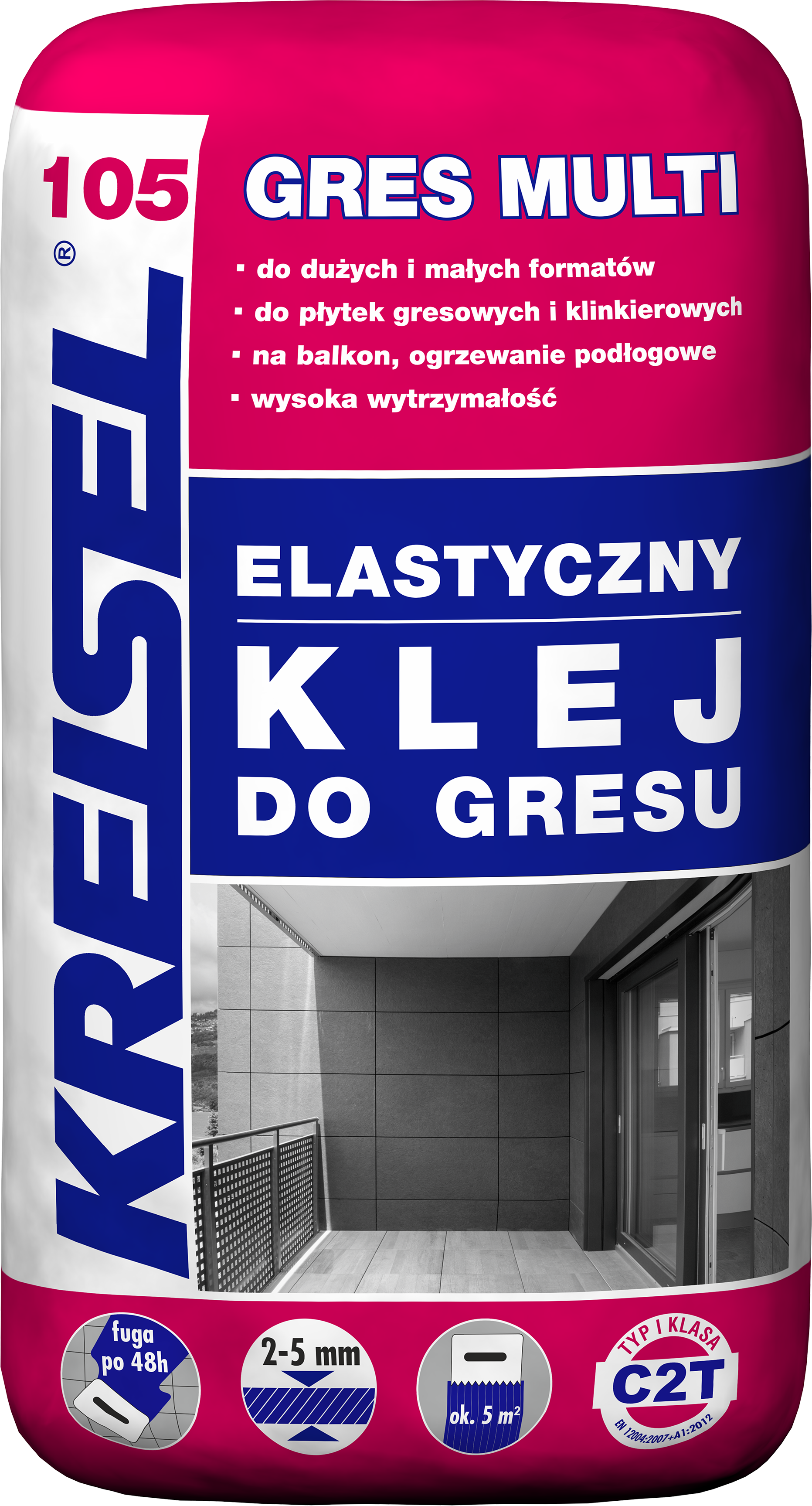Zaprawa klejowa Gres Multi 105 Elastyczna 25KG Kreisel - Leroy Merlin