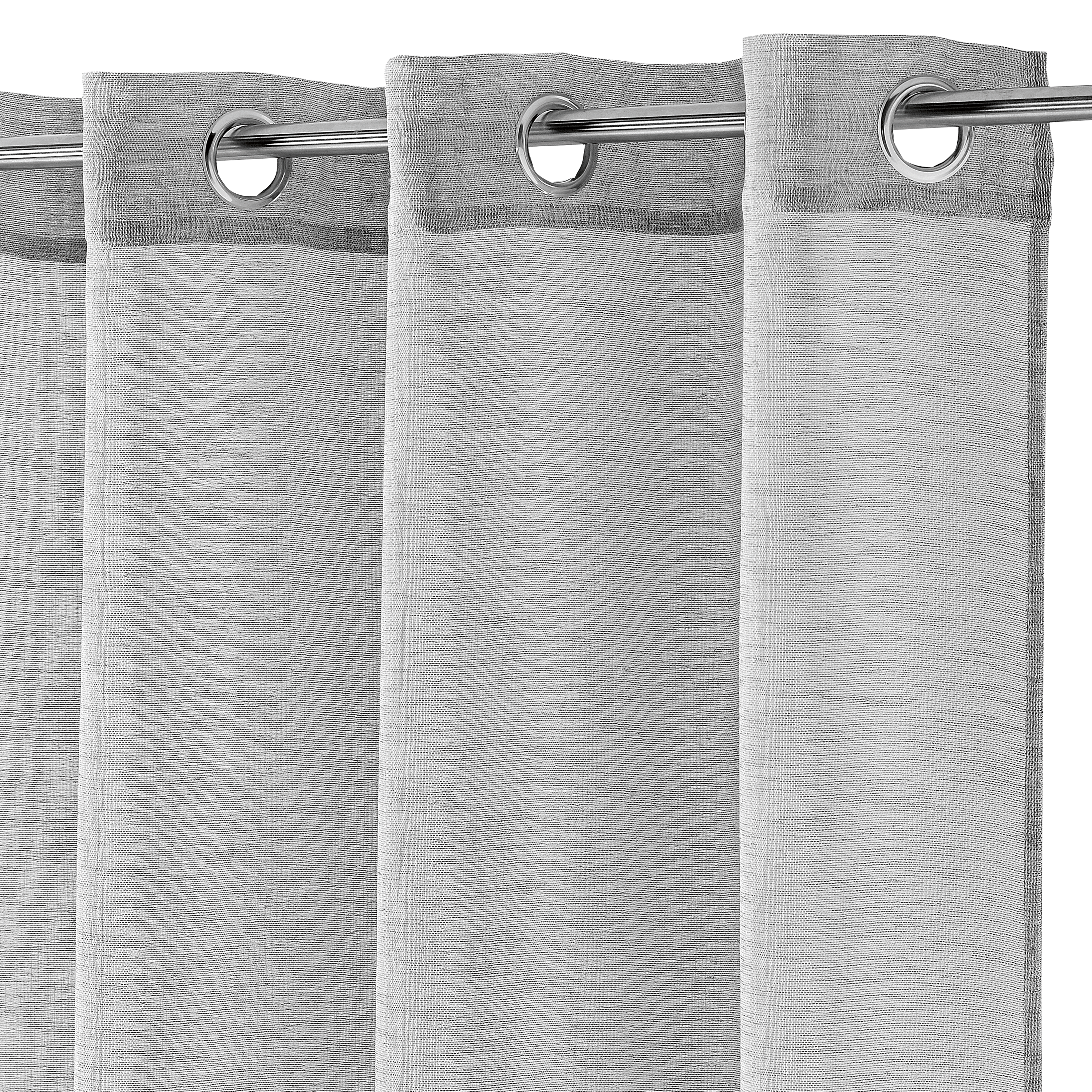 Visillo ollaos Riveka INSPIRE liso gris granito de 140x280cm | Leroy Merlin