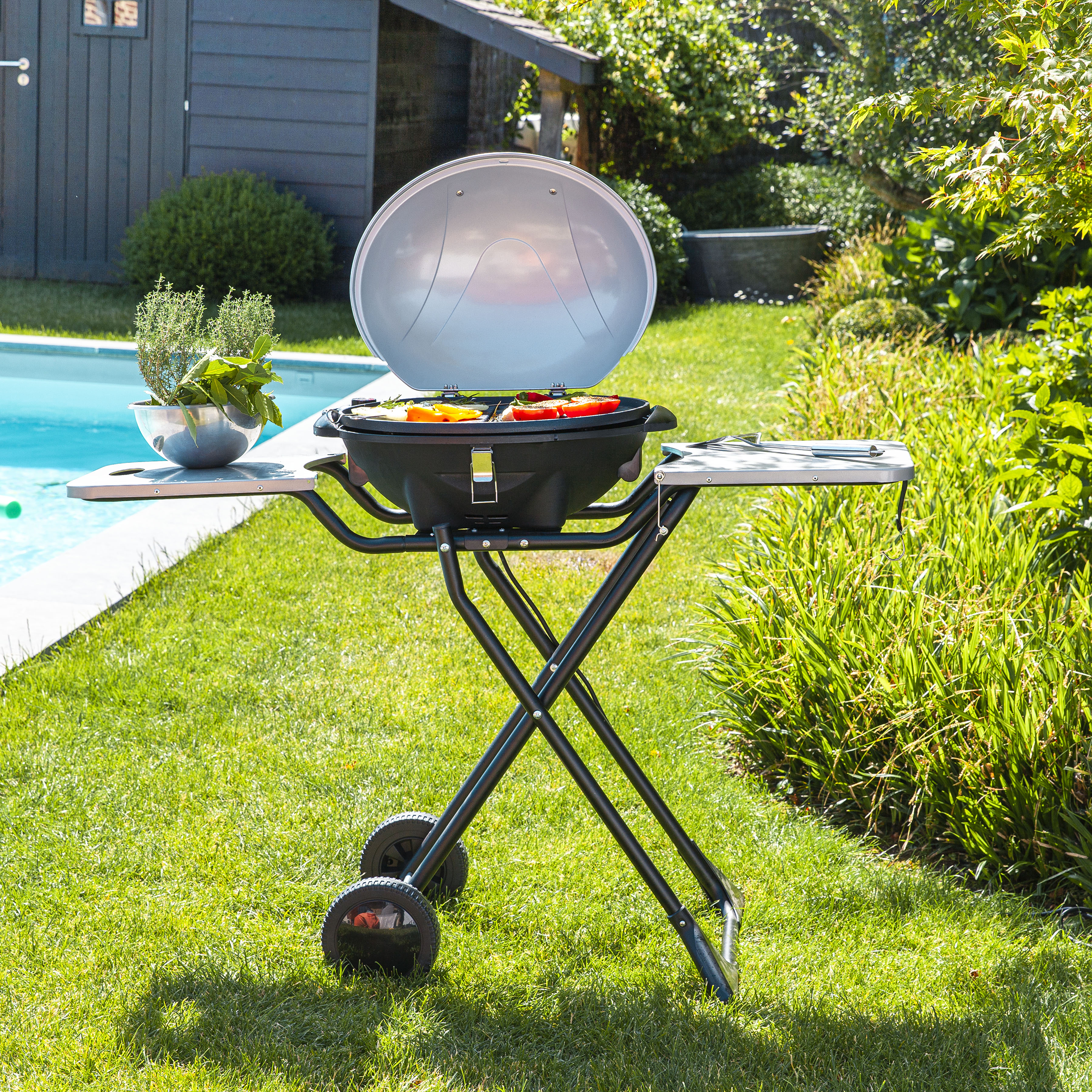 Barbecue électrique NATERIAL Elion origami, noir / marron | Leroy Merlin