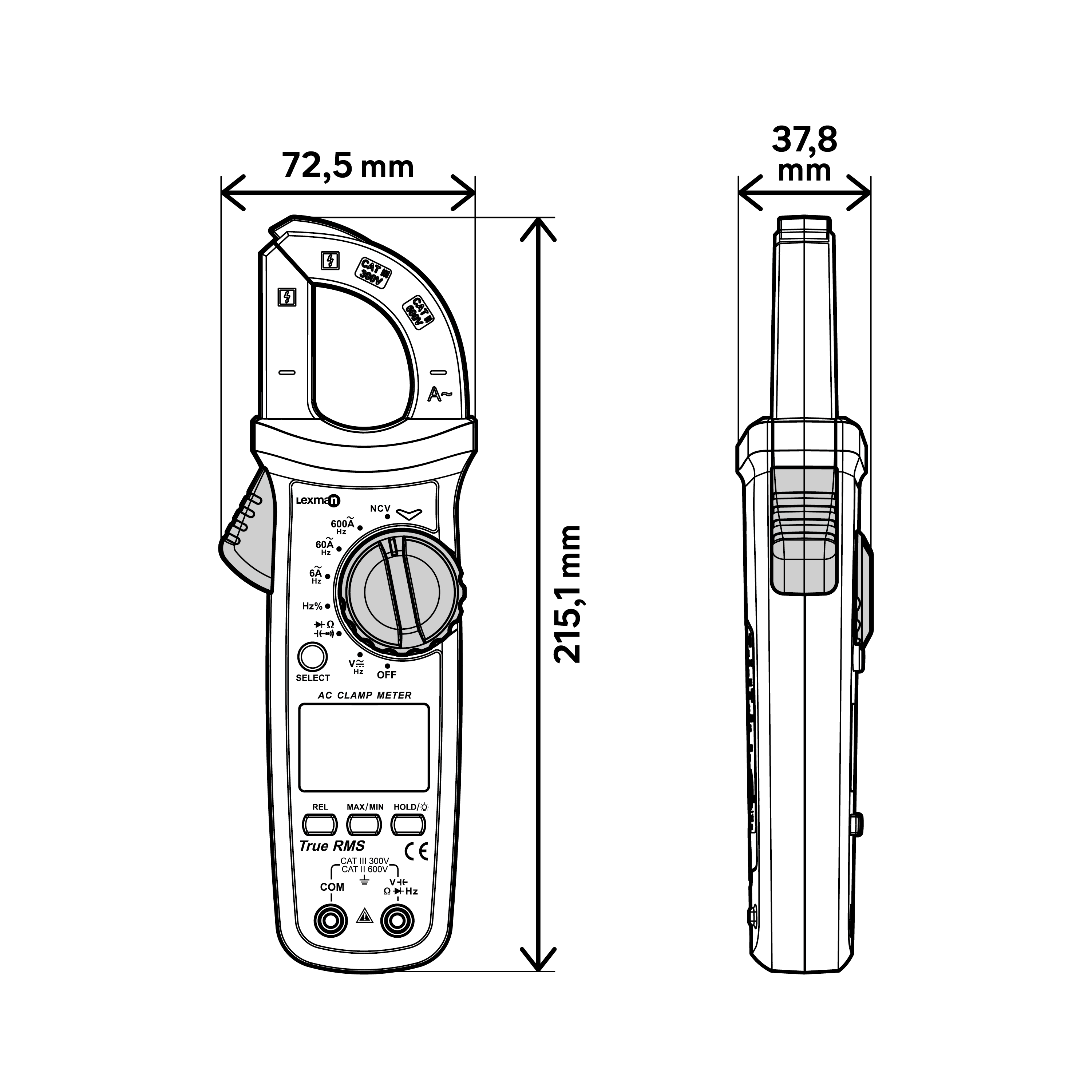 Pinza amperimétrica con multimetro LEXMAN | Leroy Merlin