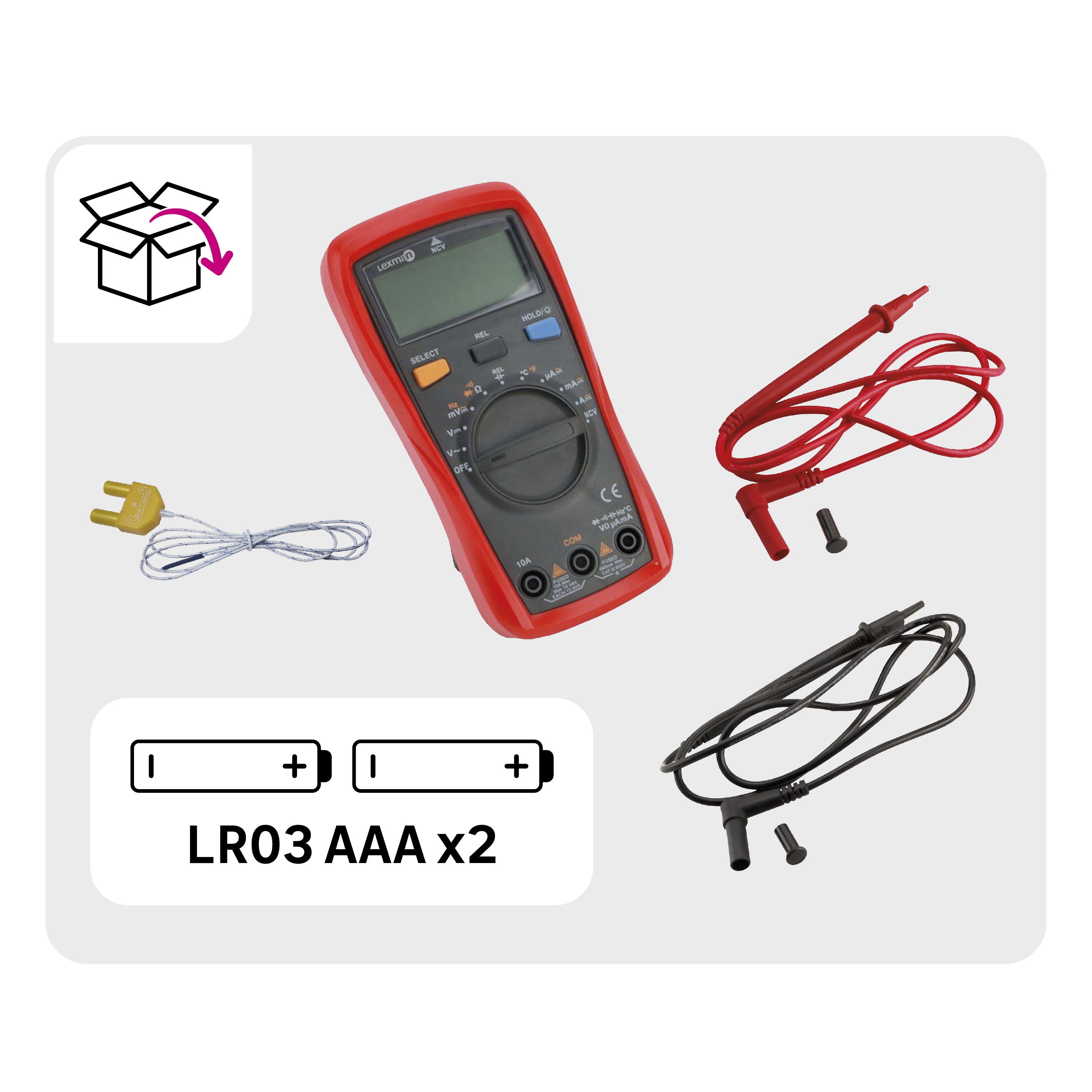 Multímetro LEXMAN nivel 2 uso profesional | Leroy Merlin