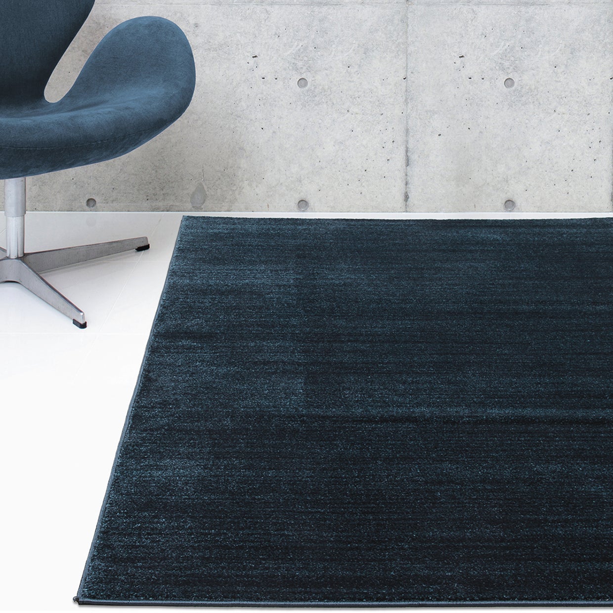 Tappeto Soave Soft plain blu, L 170 x L 120 cm | Leroy Merlin