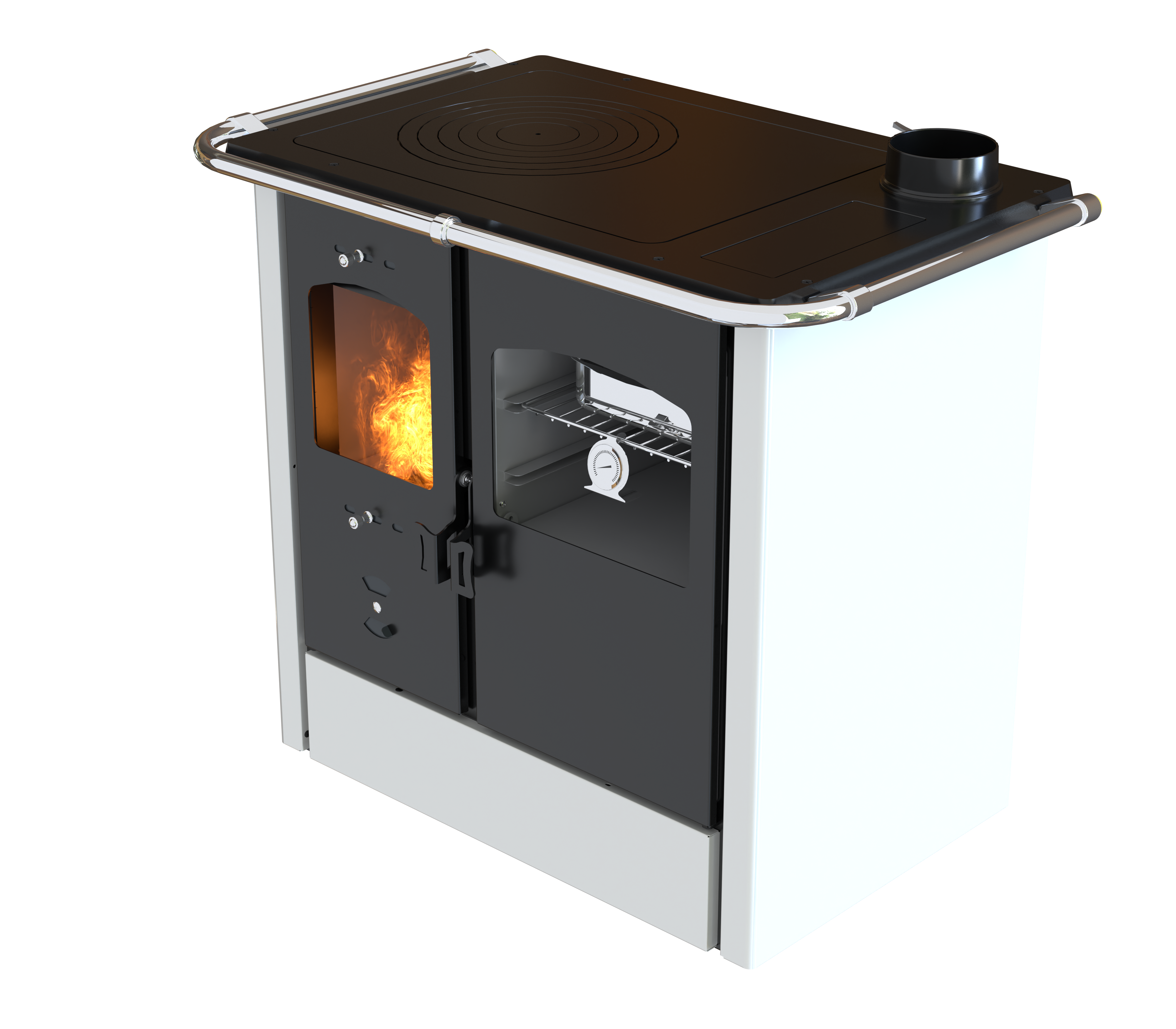 Cucina a legna ATENA bianco 9.33 kW | Leroy Merlin